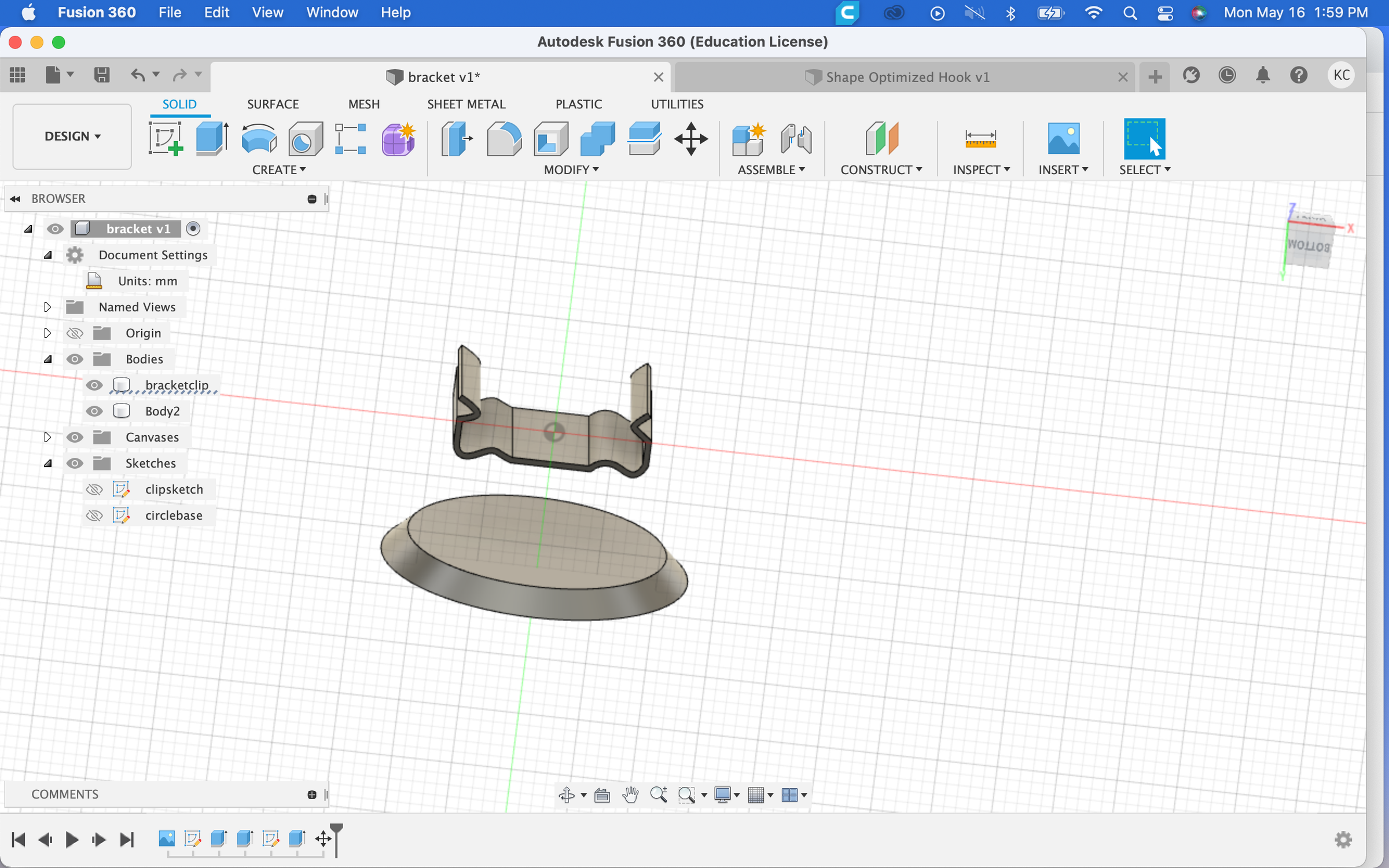 Week 7: Fusion 360 Shape Optimization + Generative Design : 3 Steps ...