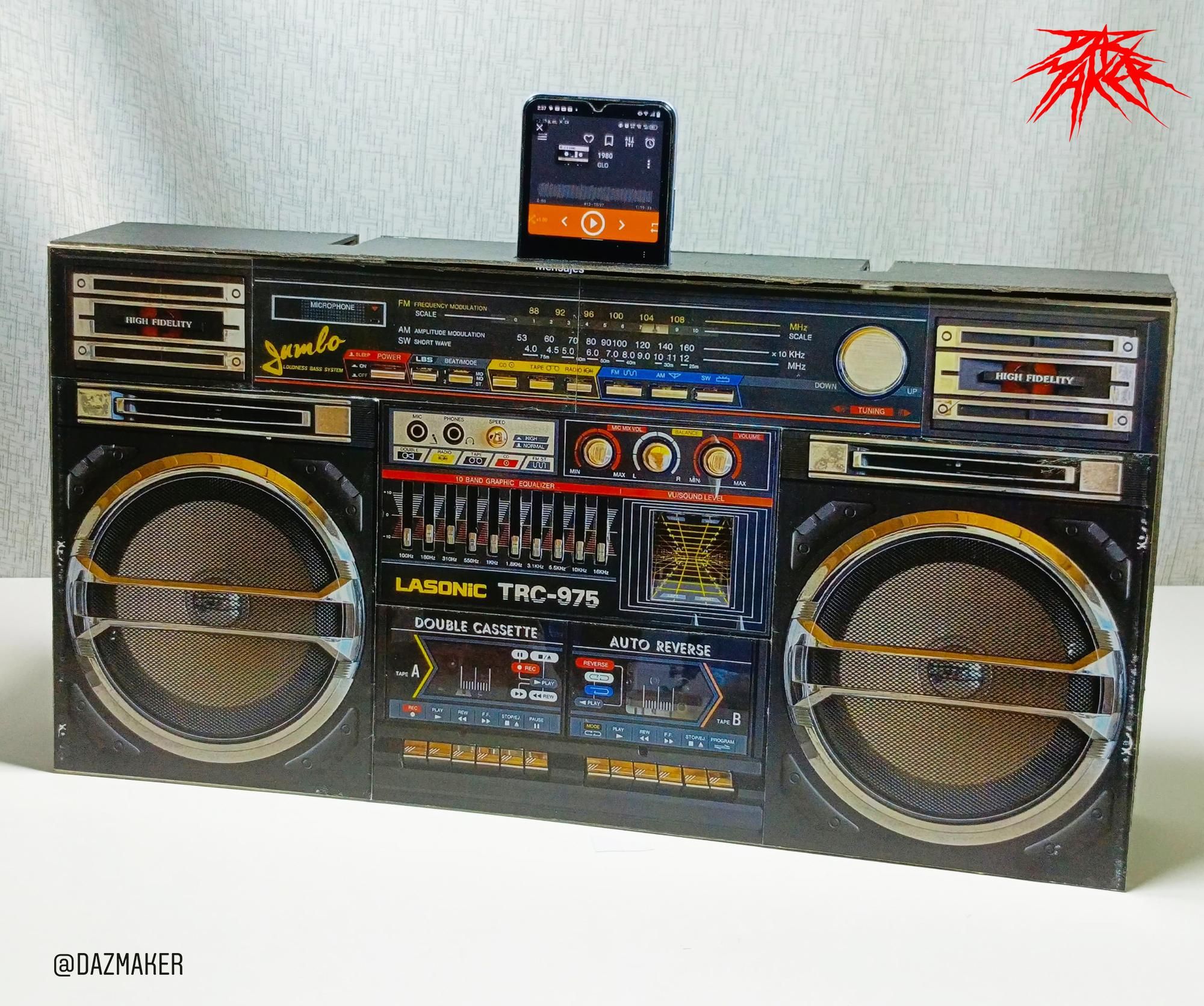 Boombox Ghetto Blaster Paper Amplifier : 32 Steps - Instructables