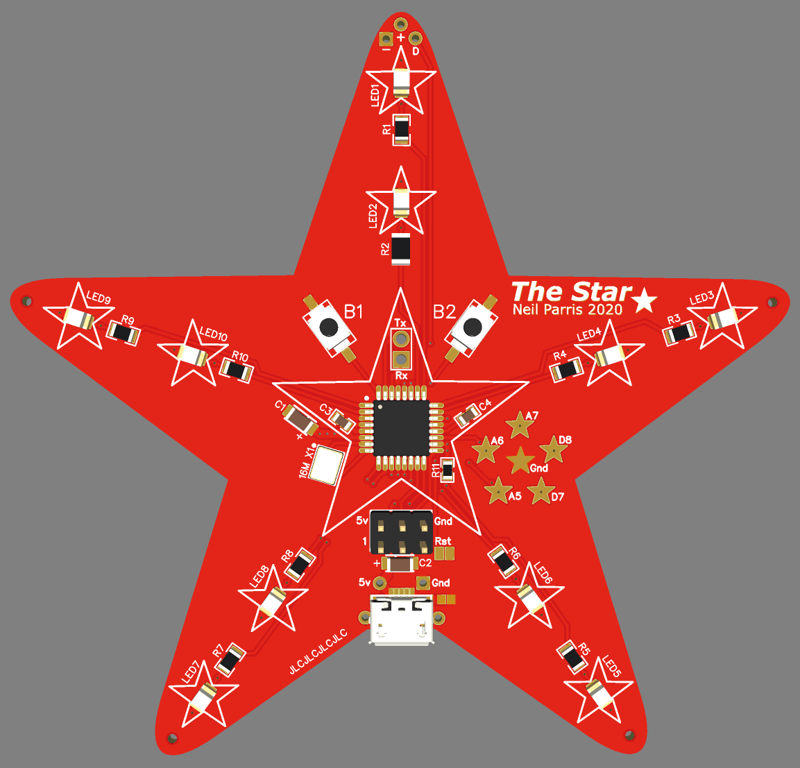 Learn How to Design a Custom Shaped PCB With EasyEDA Online Tools : 12 ...