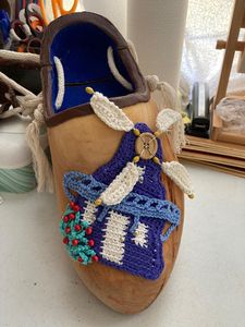 Bag Made of a Wooden Clog With Crocheted Mill : 7 Steps (with Pictures ...