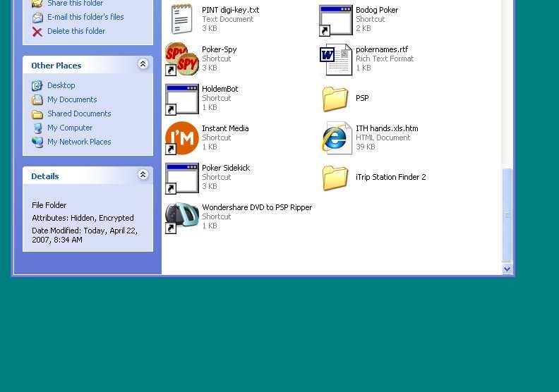 Hidden Windows XP and Vista Folders "How to Hide Files and Folders" : 7 ...