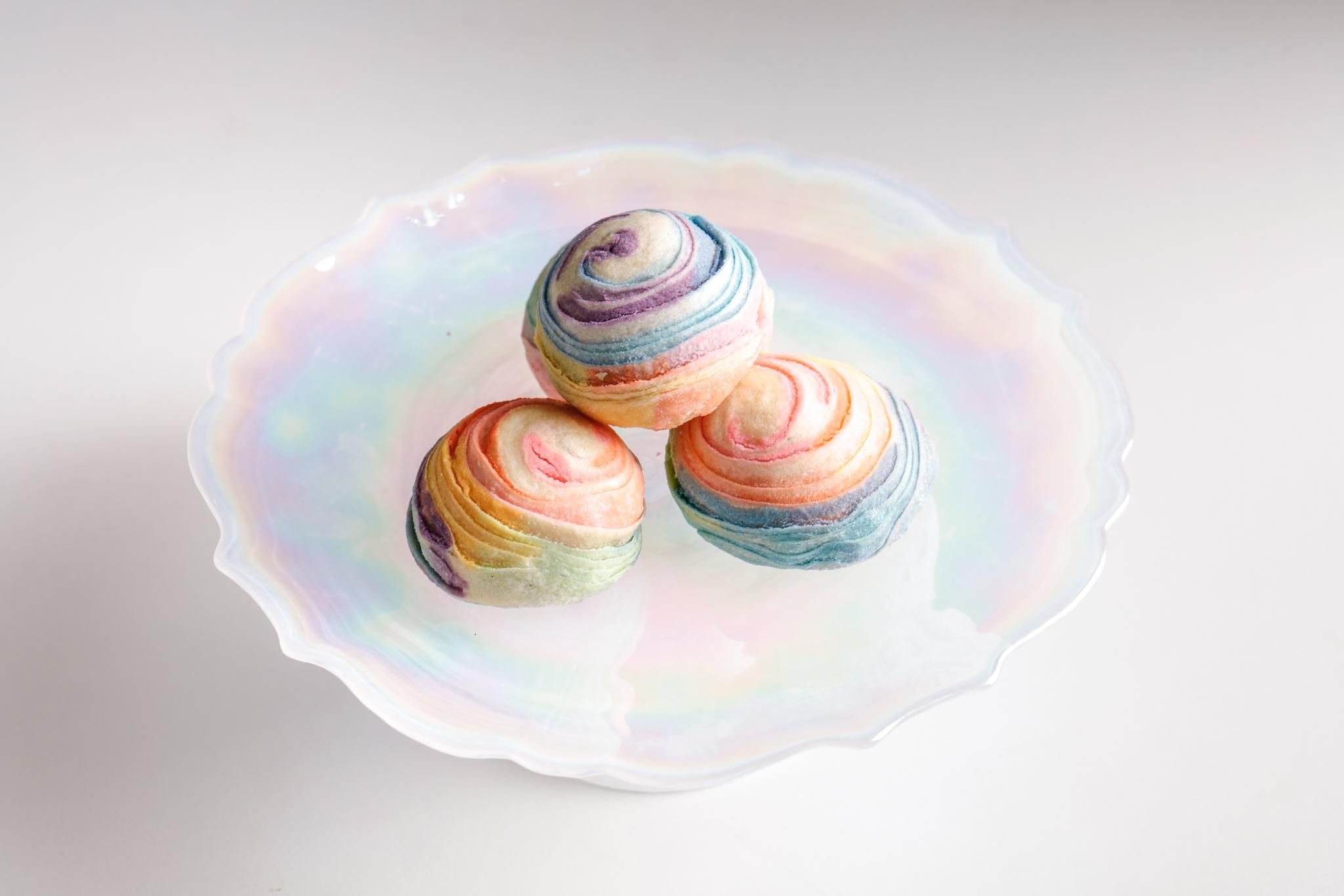 Rainbow Puff Balls With Coconut Filling : 12 Steps (with Pictures ...