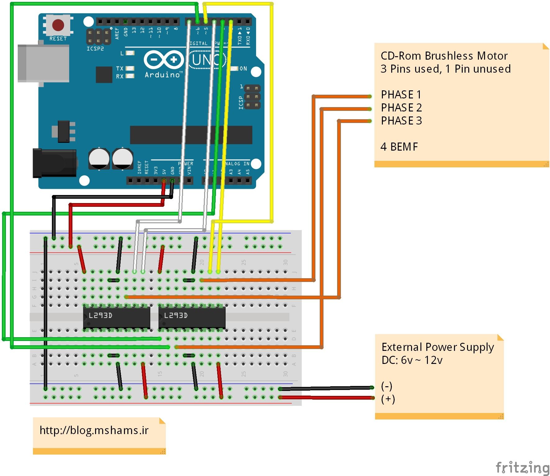 Arduino CDROM BLDC Motor Driver, Enhanced Performance - Instructables