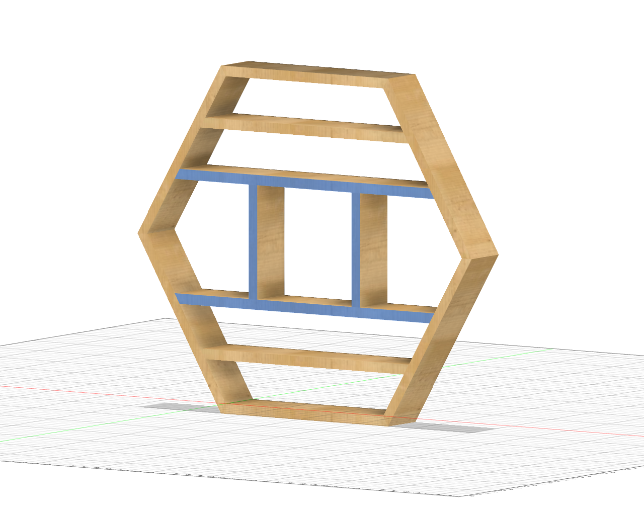 Hexagon Shelf With Inner Sections : 10 Steps (with Pictures ...
