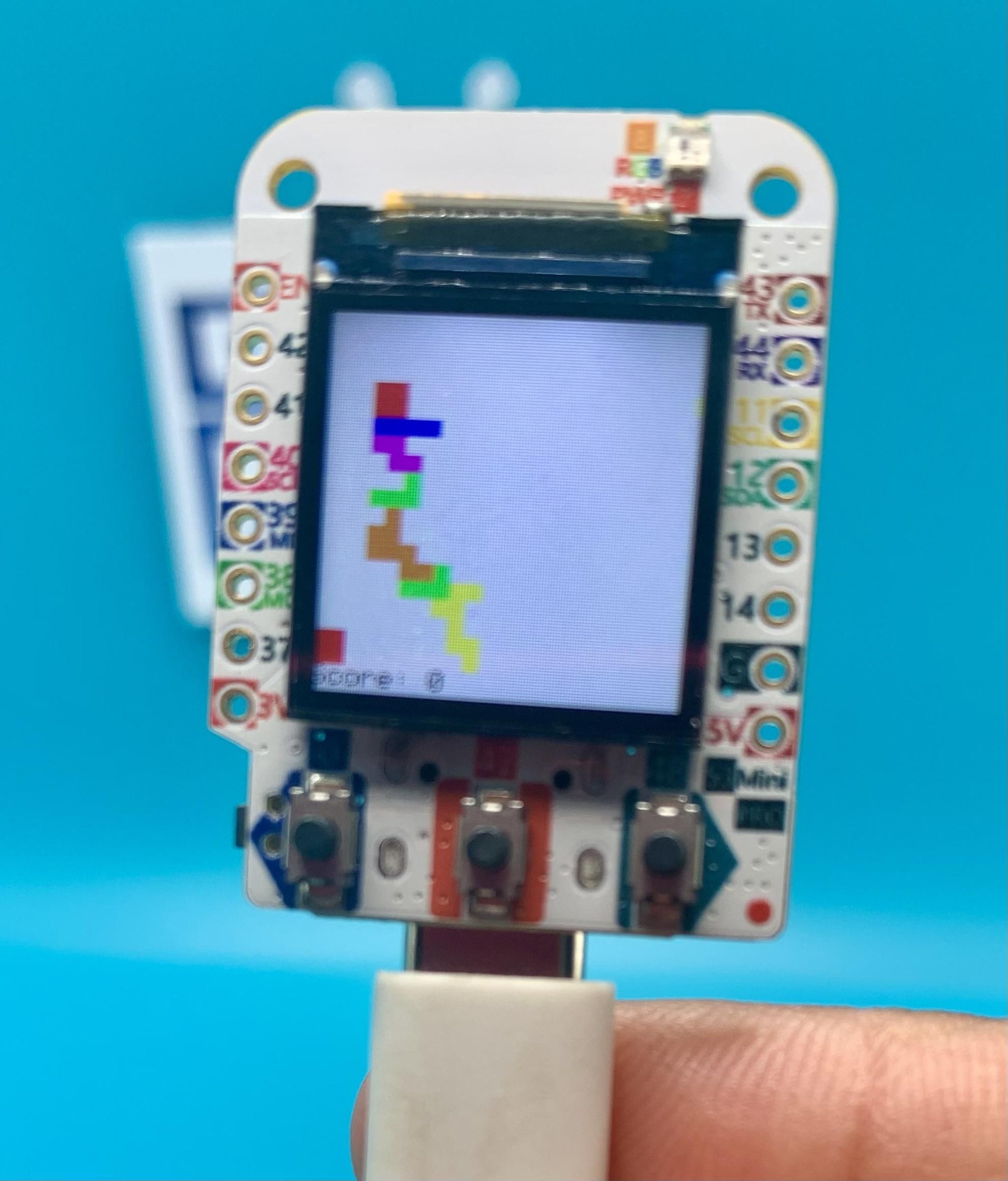 Tetris Game on S3 Mini Pro - ESP32 Using Arduino IDE : 3 Steps - Instructables