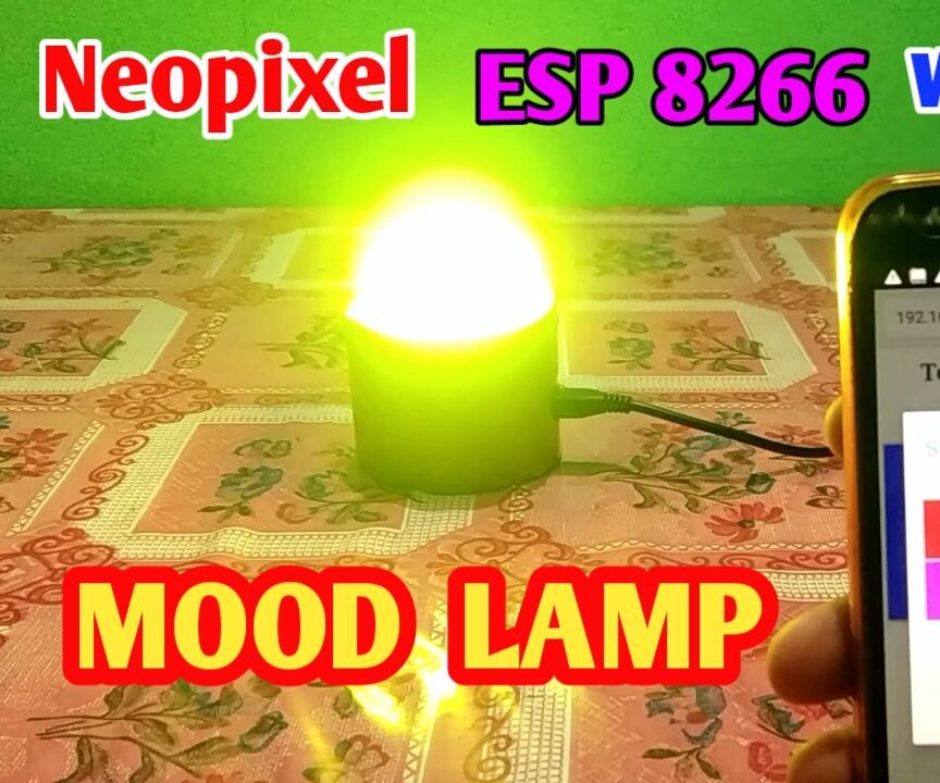 Esp 8266 Nodemcu Ws 2812 Neopixel Based Led Mood Lamp Controlled By