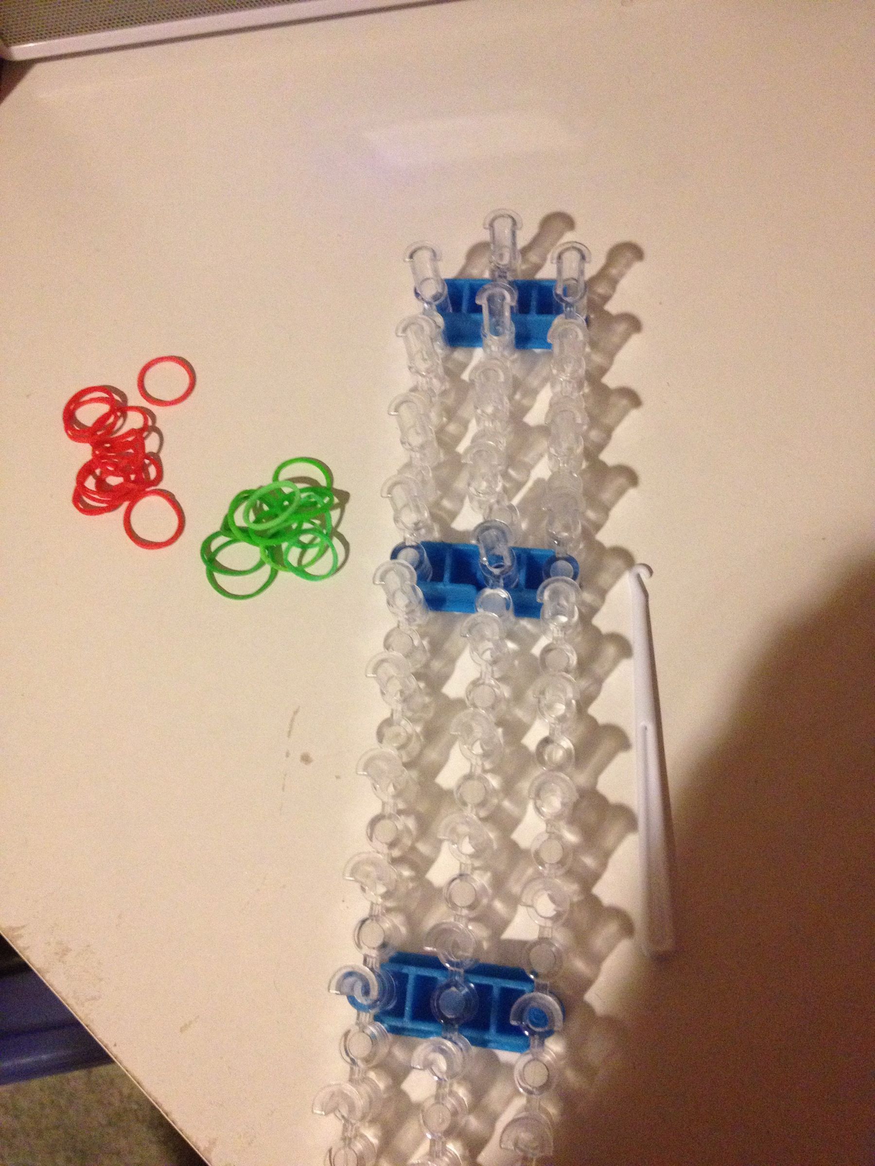 Make a Rainbow Loom Single Chain Bracelet on the Loom : 9 Steps ...