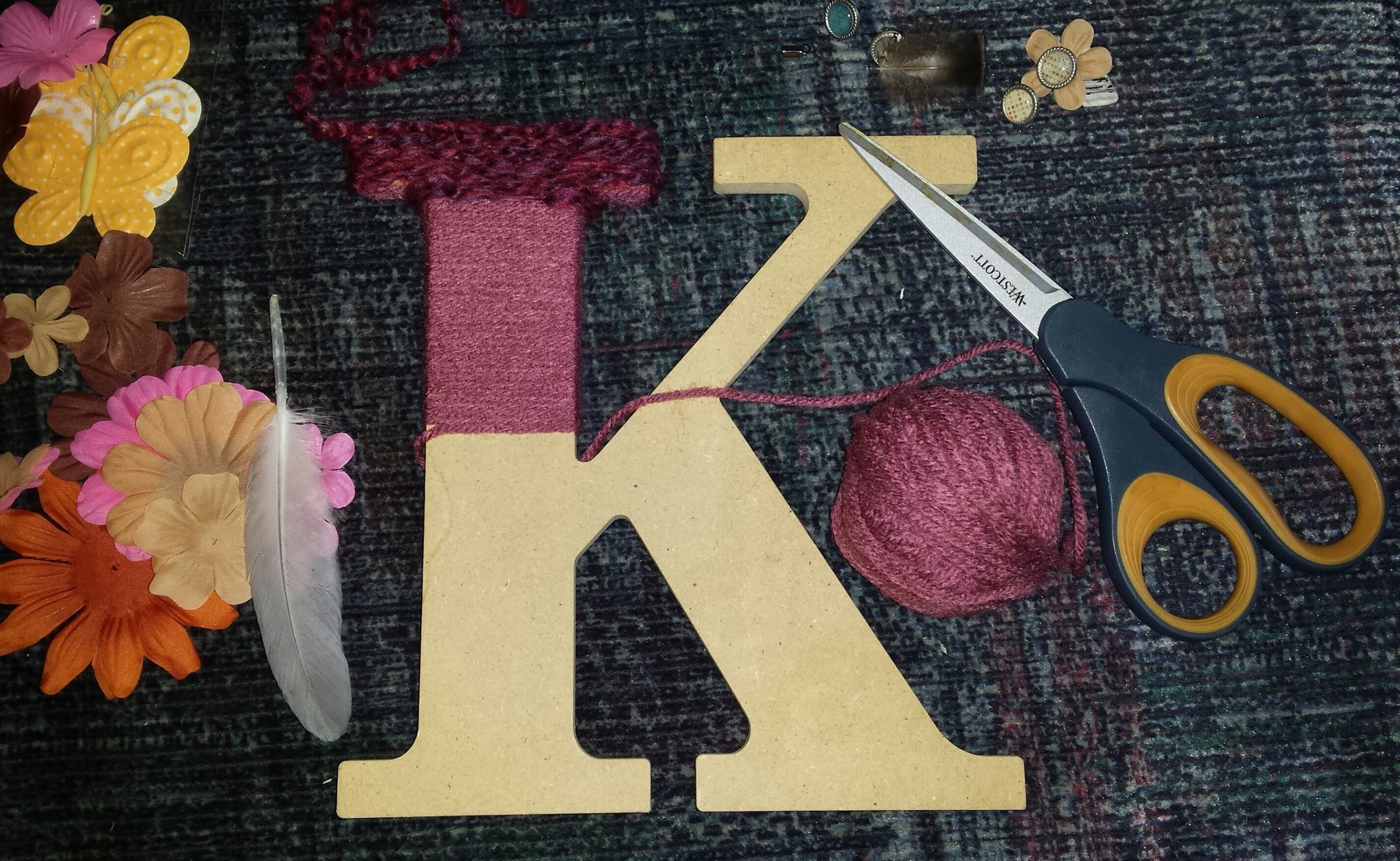 Yarn Wrapped Letter K : 5 Steps (with Pictures) - Instructables