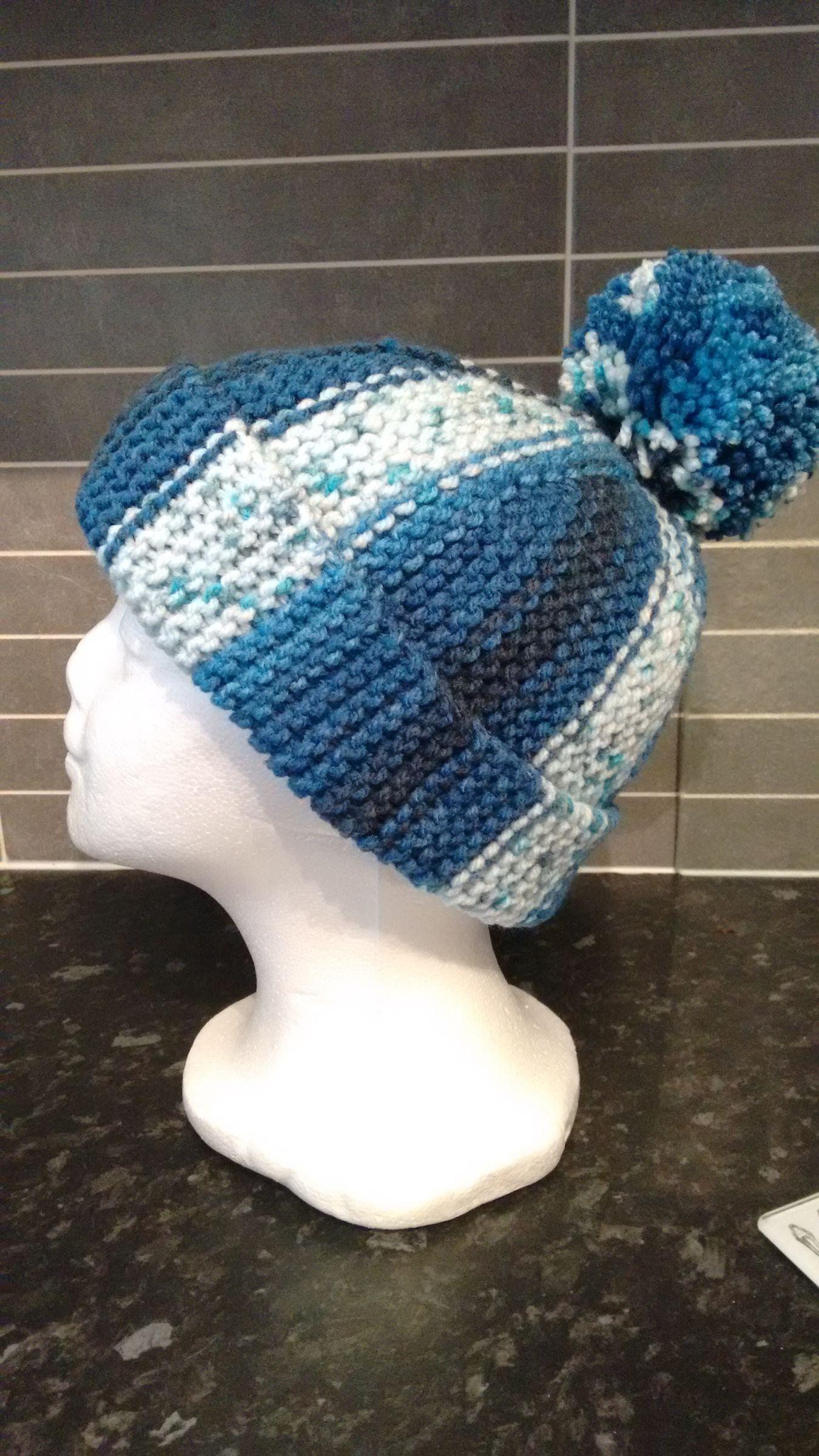 Sideways Knitted Beanie - Using Short Rows : 6 Steps (with Pictures ...