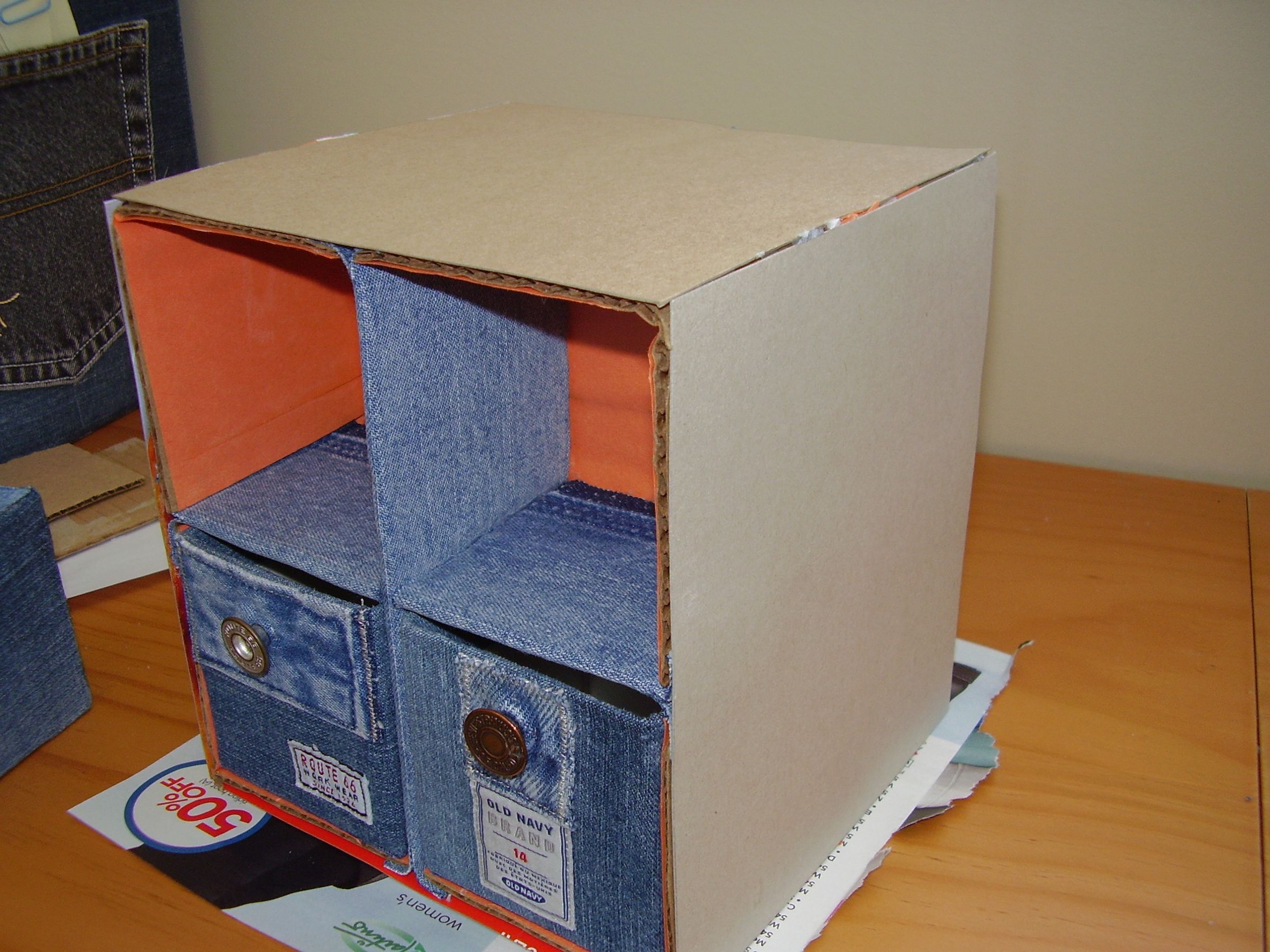 Cardboard + Denim Drawer : 11 Steps (with Pictures) - Instructables