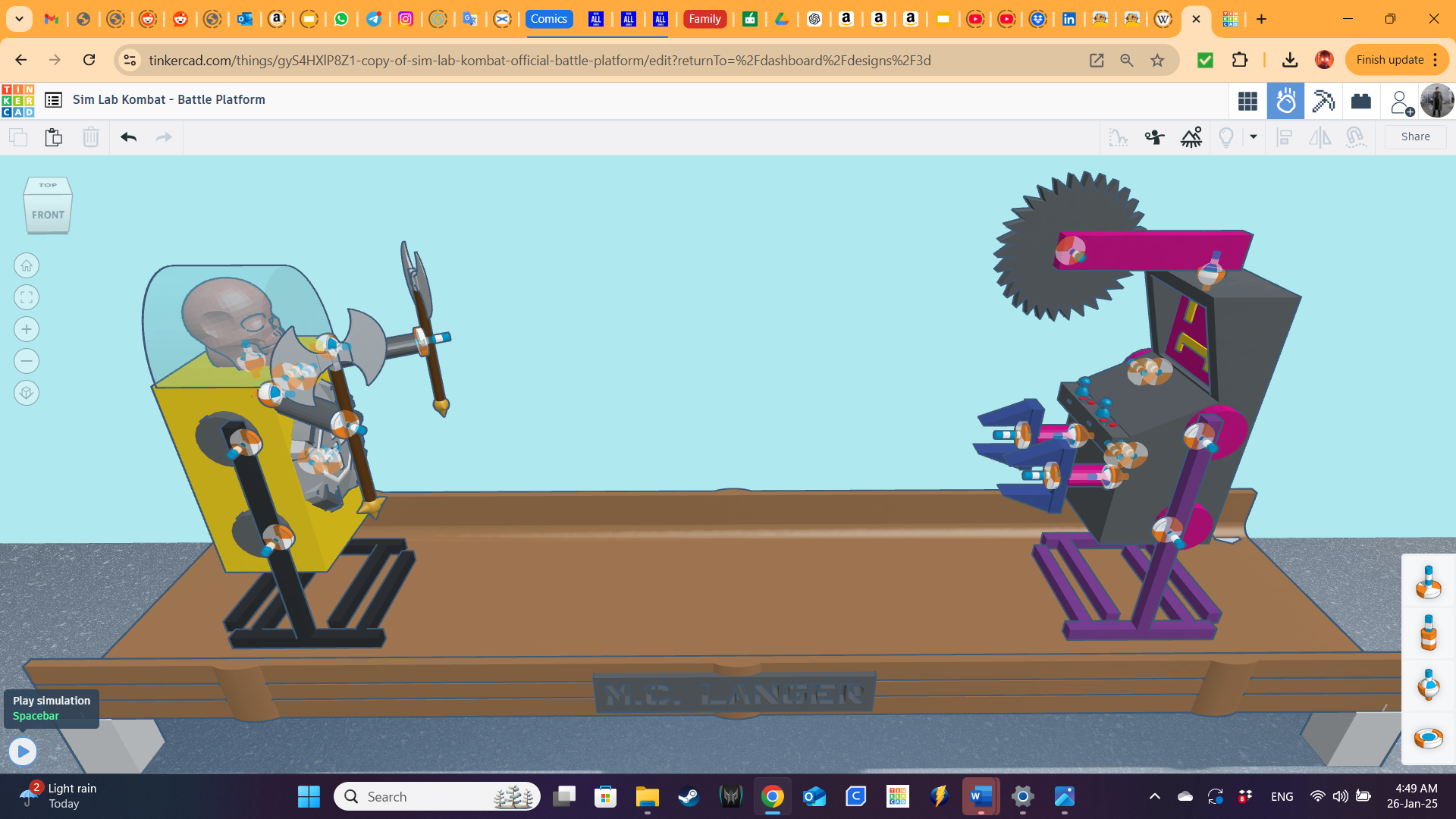 Tinkercad Robotics for School: SIMLAB KOMBAT! (virtual Walking Robots ...