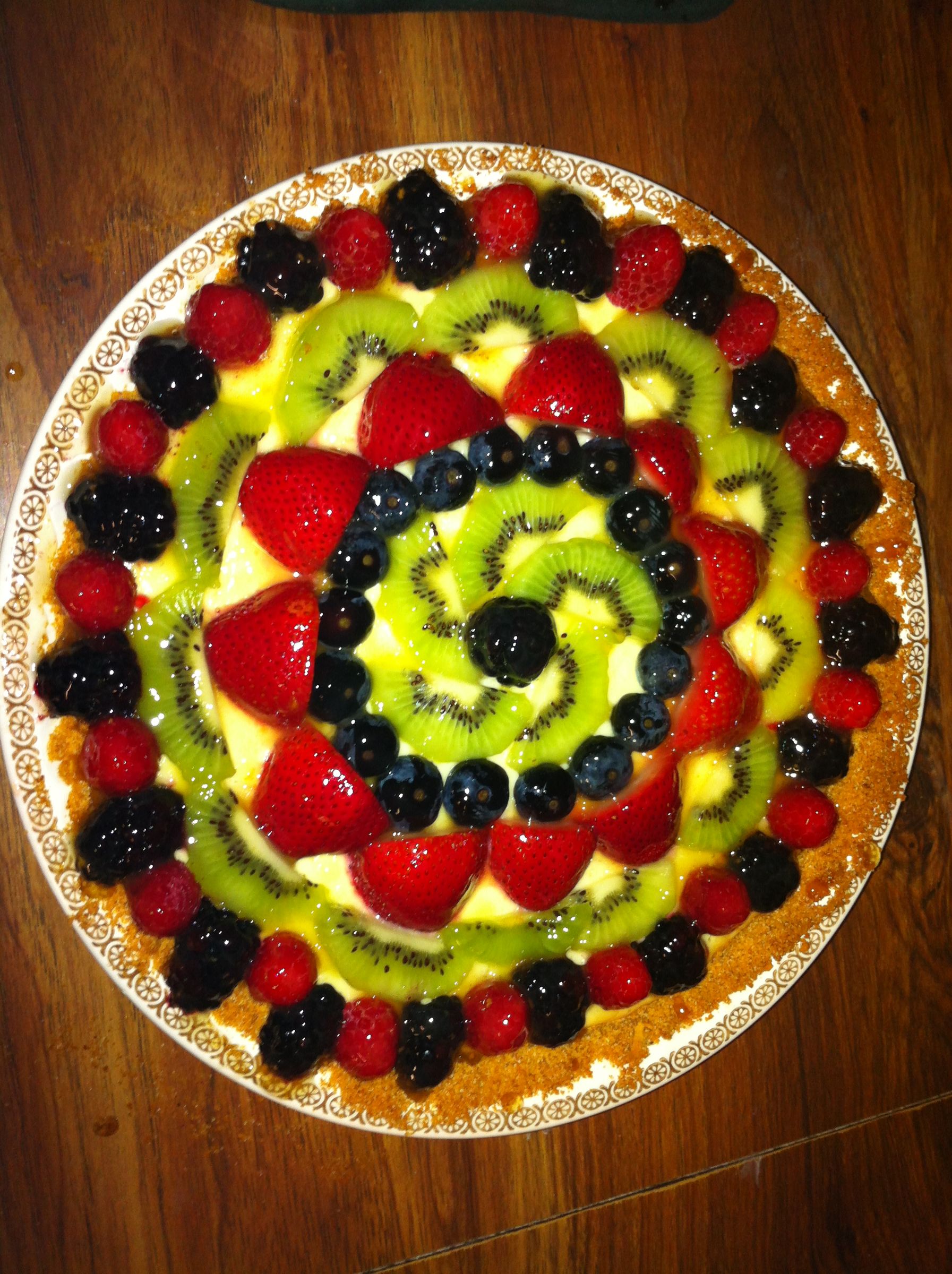 Cheese Cake With Glazed Fruit Topping : 5 Steps (with Pictures ...
