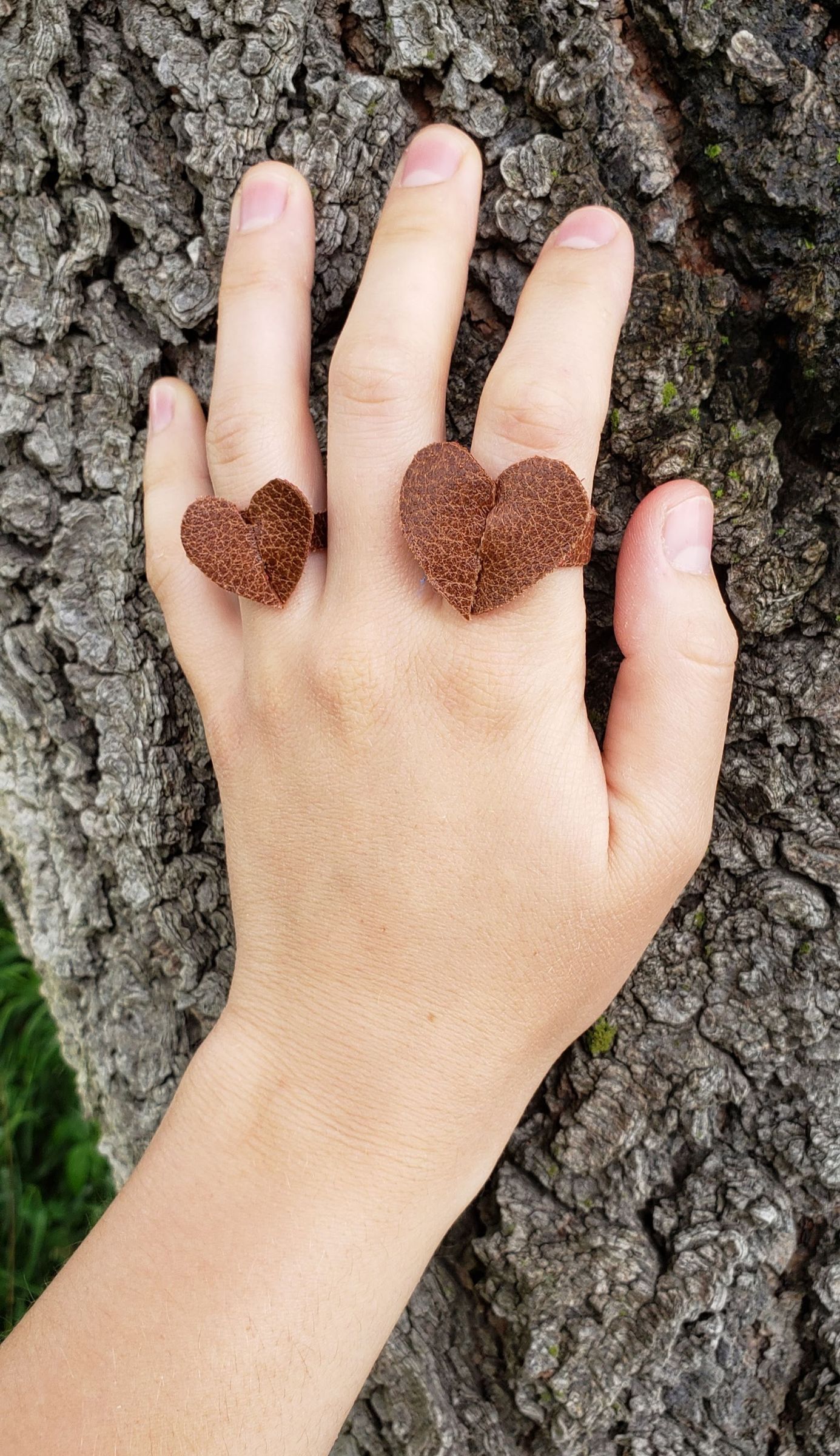 Leather Heart Ring (With Customizable Template) : 4 Steps (with ...