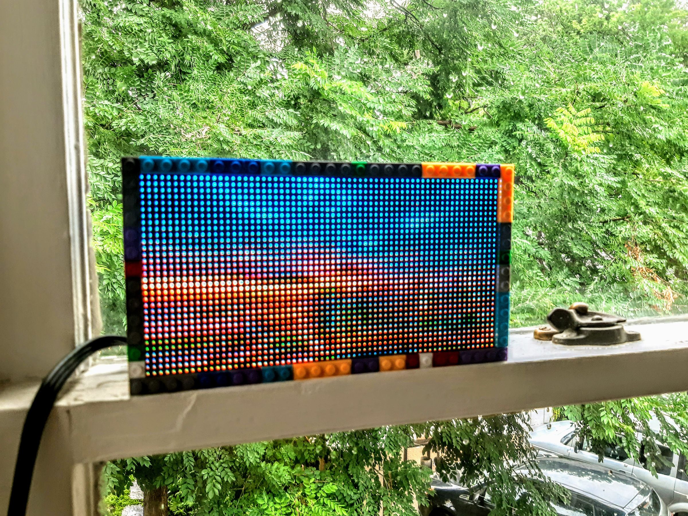 WiFi Programmable RGB LED Matrix Display in Lego Case - Instructables