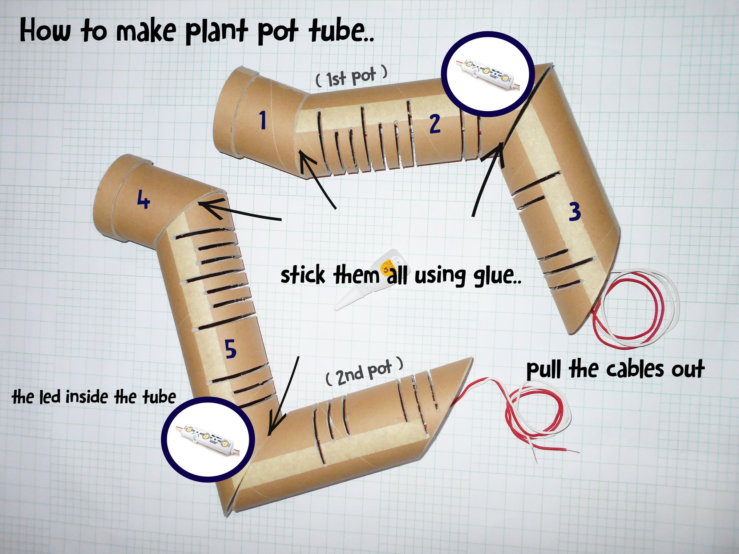 Plant Pots Cardboard With Light : 10 Steps (with Pictures) - Instructables