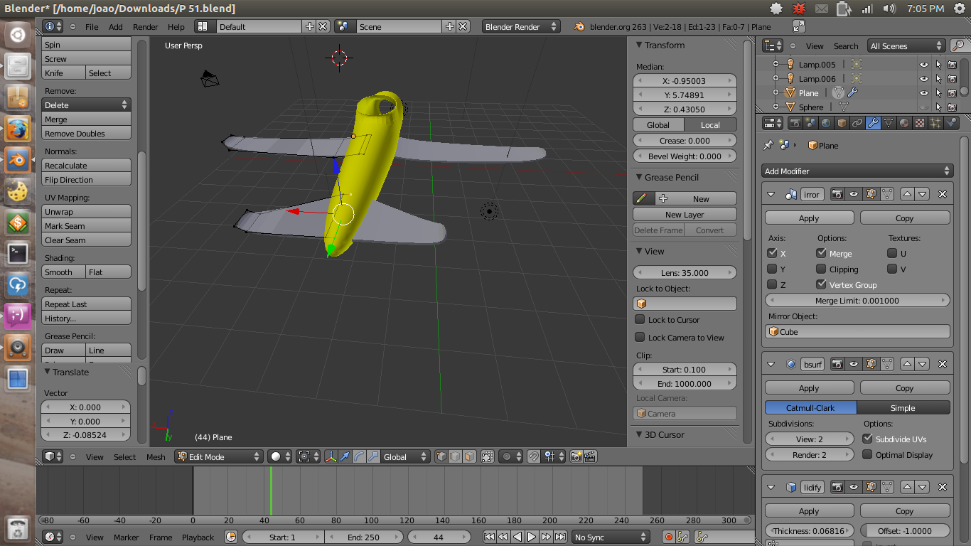 Modelling in Blender: Airplane Part 1 : 8 Steps - Instructables