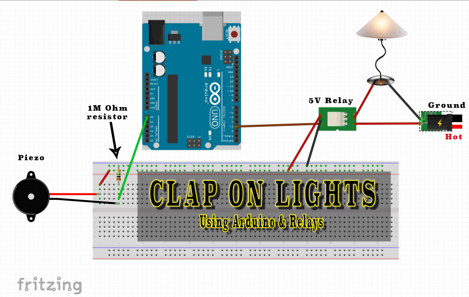 Arduino Clap-On Lights - Introduction to Relays : 4 Steps - Instructables