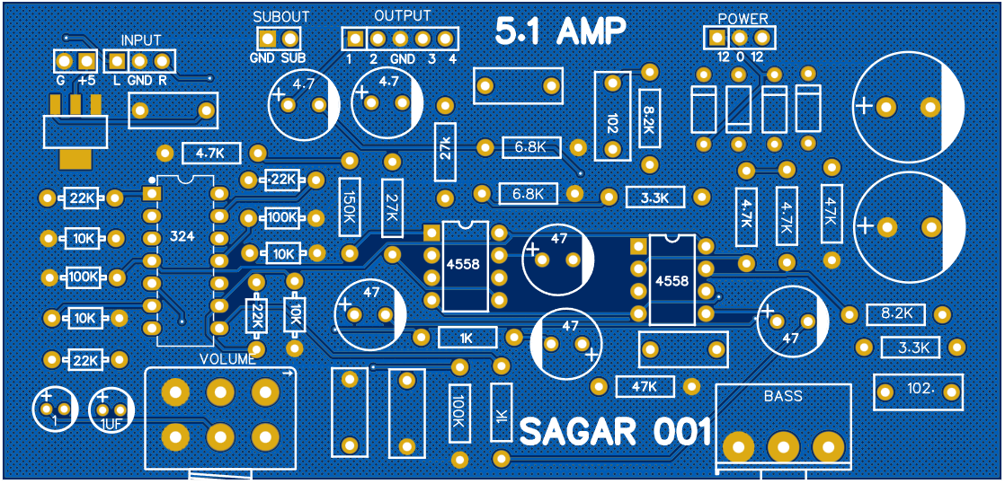 5.1 Channel Preamplifier for Audio System : 9 Steps - Instructables