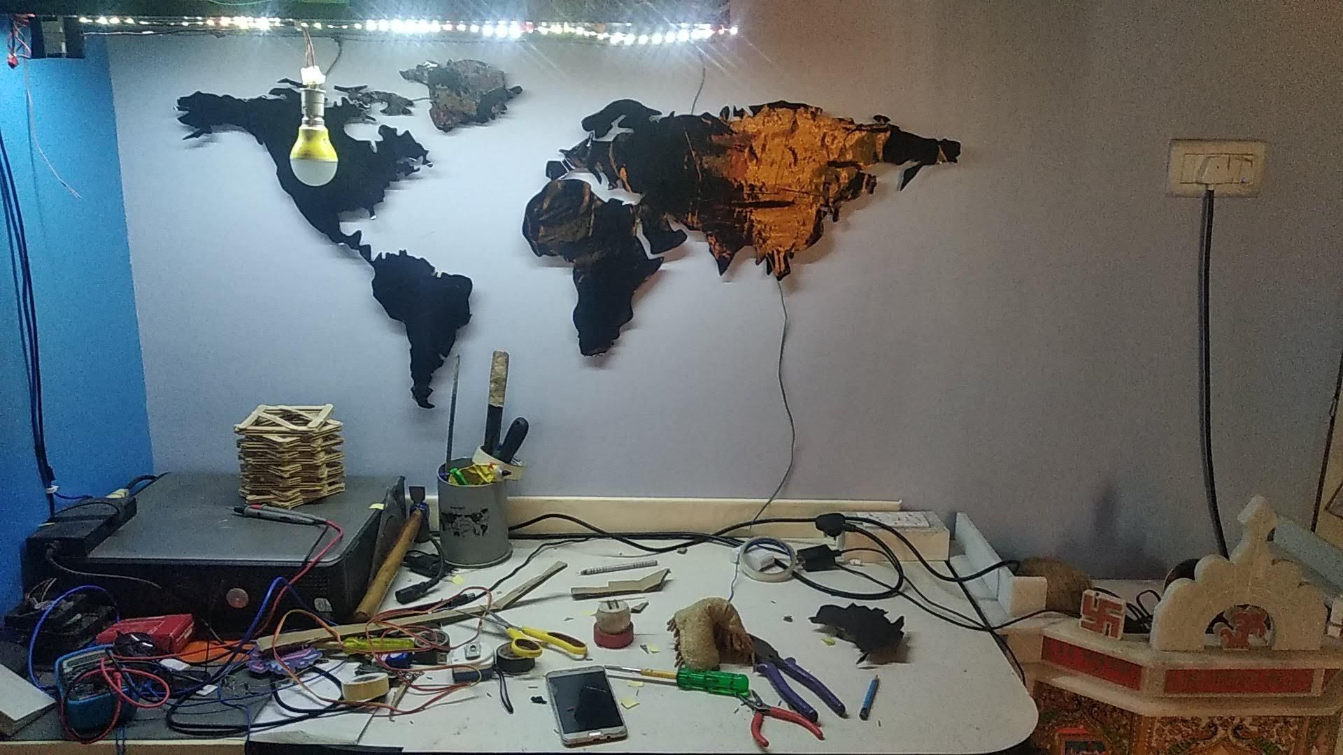 Cardboard World Map With Backlight : 8 Steps - Instructables