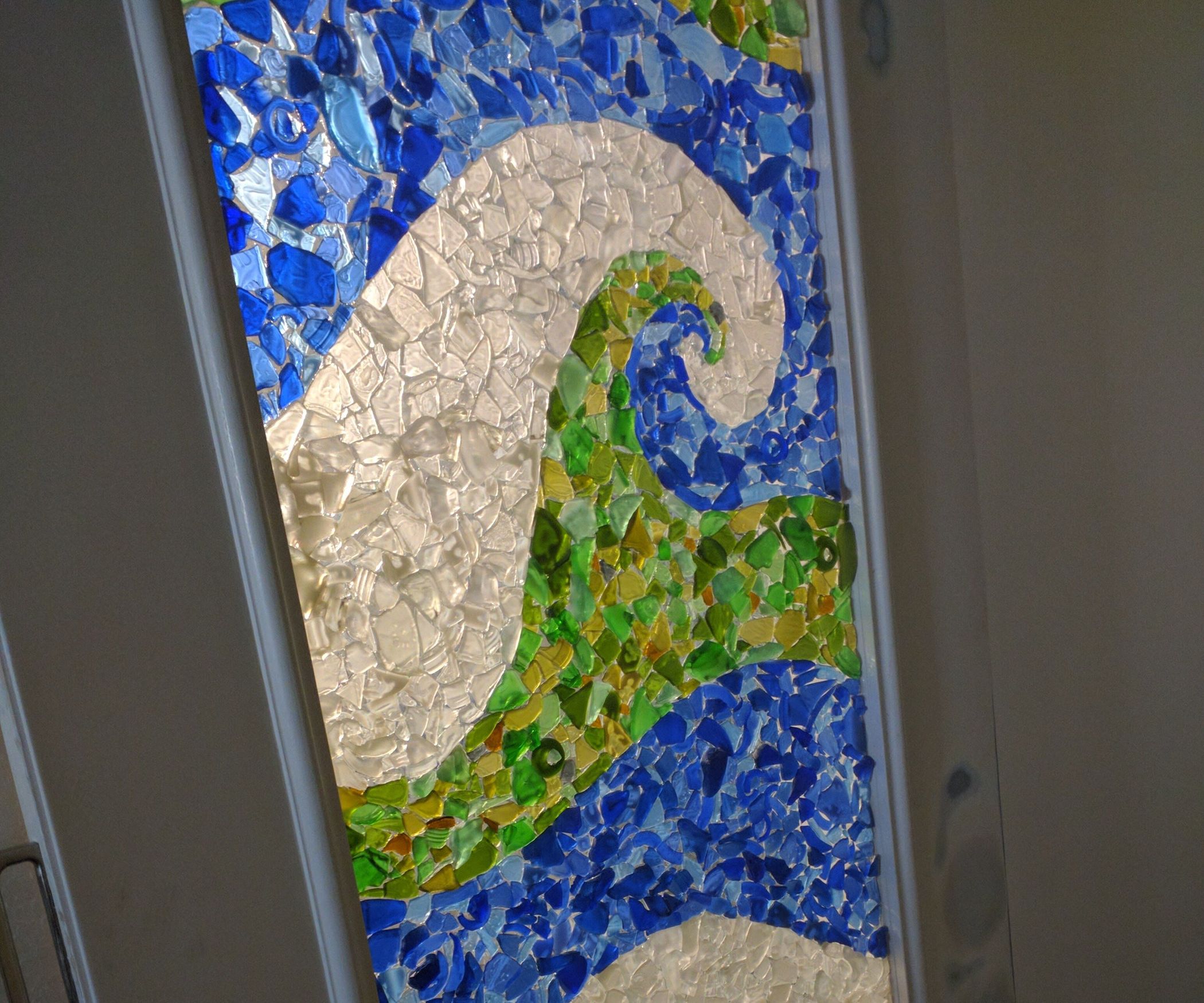 Tumbled Bottle Glass Mosaic Sliding Door : 5 Steps (with Pictures ...