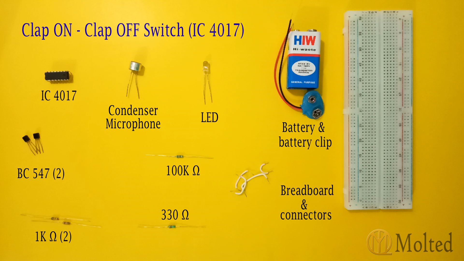 Two Clap ON - Clap OFF Circuits - 555 IC | 4017 IC : 3 Steps ...