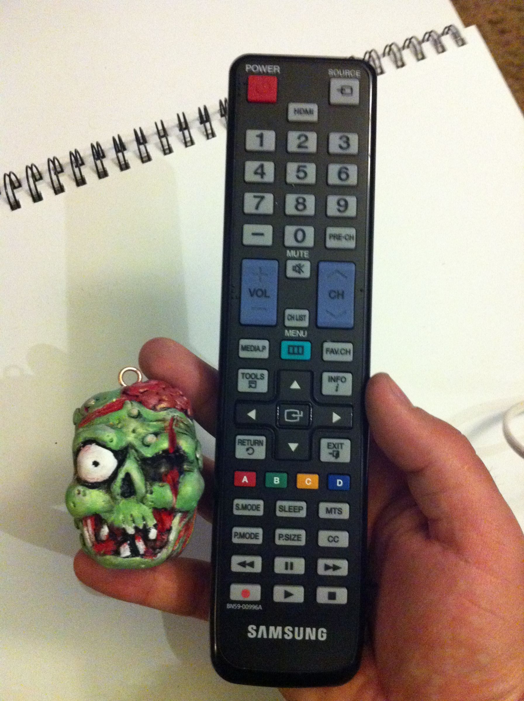 Mini ZOMBIFIED TV Remote Control Keychain! : 6 Steps (with Pictures ...