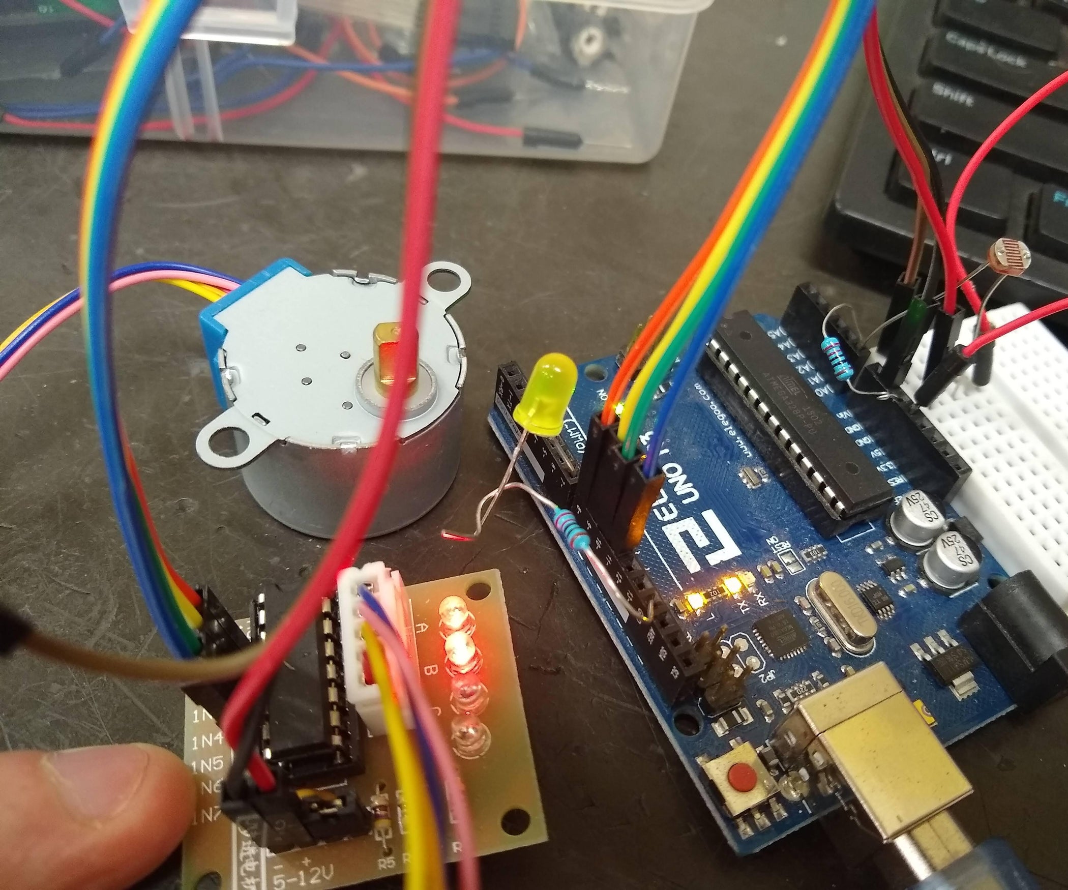 Light Sensor Stepper Motor Arduino 7 Steps Instructables 9453