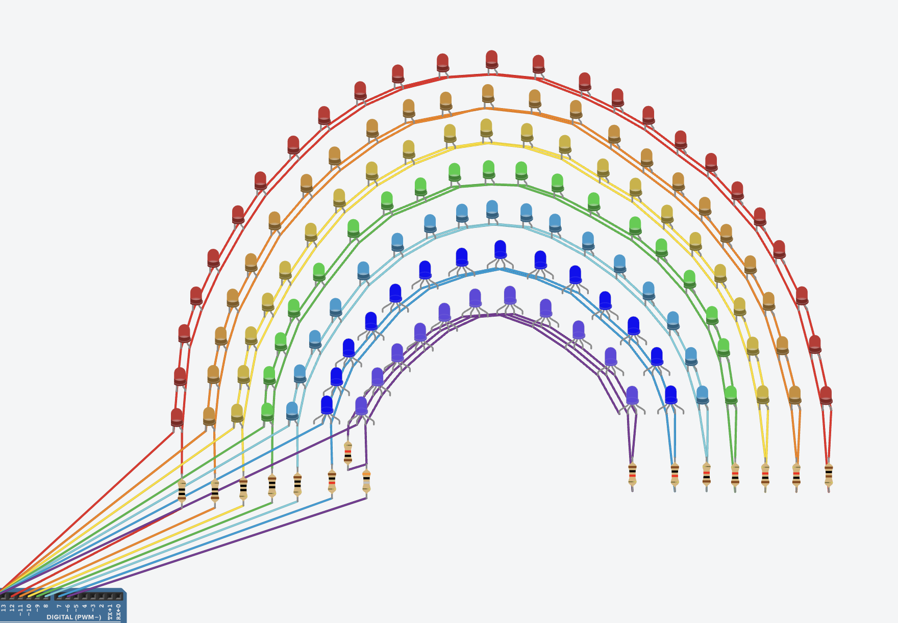 How to Create Rainbow With LEDs in TinkerCad : 5 Steps - Instructables