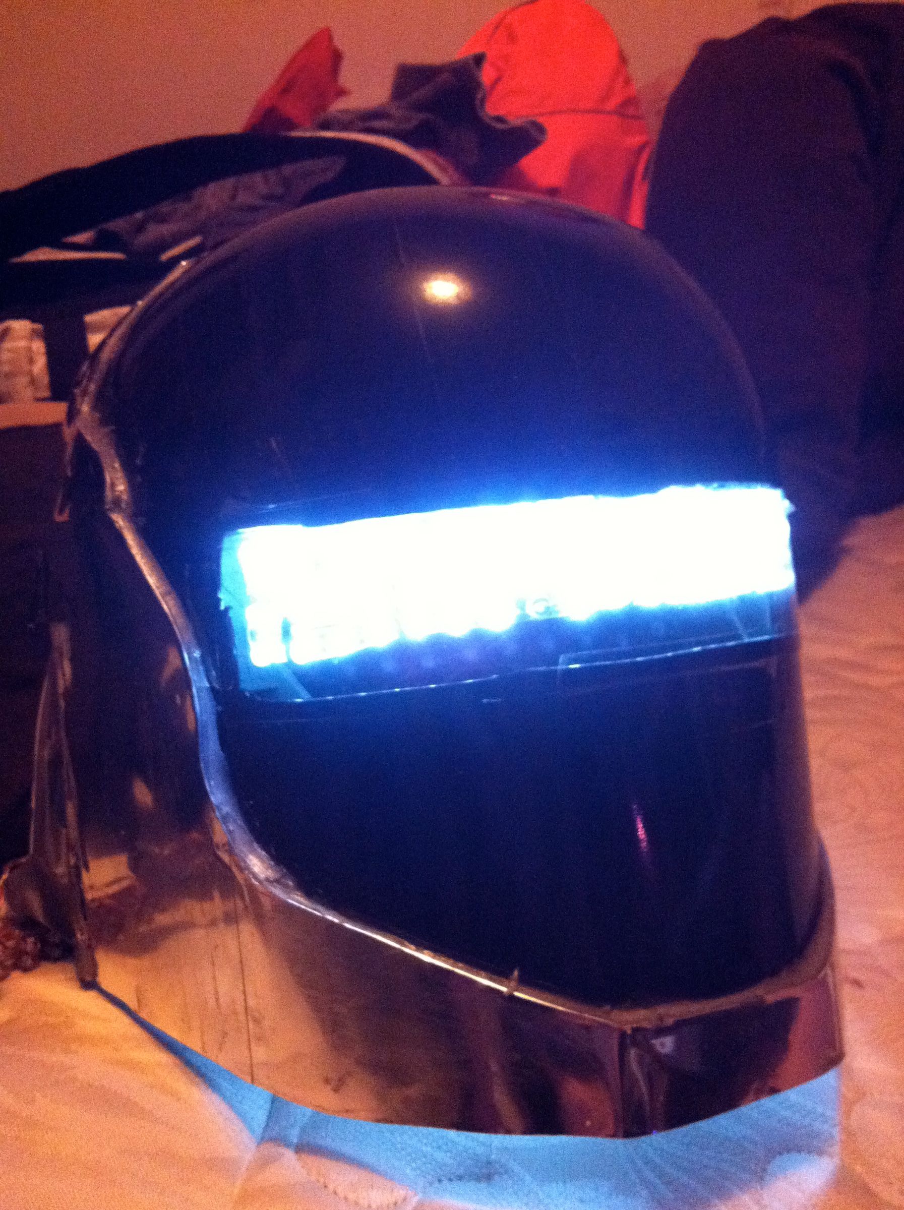 DAFT PUNK TRON (GUY-MANUEL) HELMET, WITH SUIT AND GLOVES - Instructables