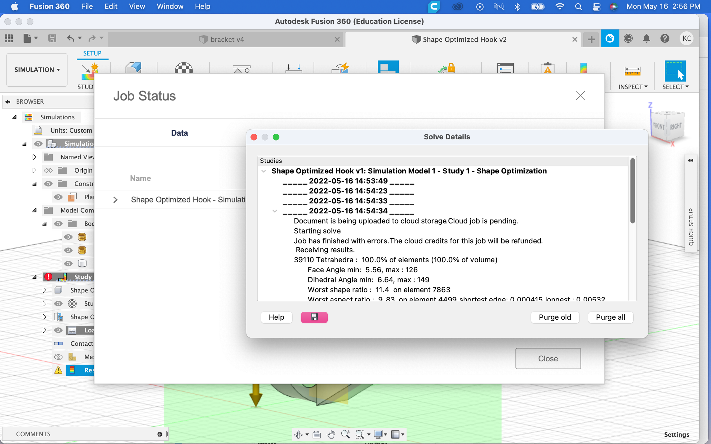 Week 7: Fusion 360 Shape Optimization + Generative Design : 3 Steps - Instructables