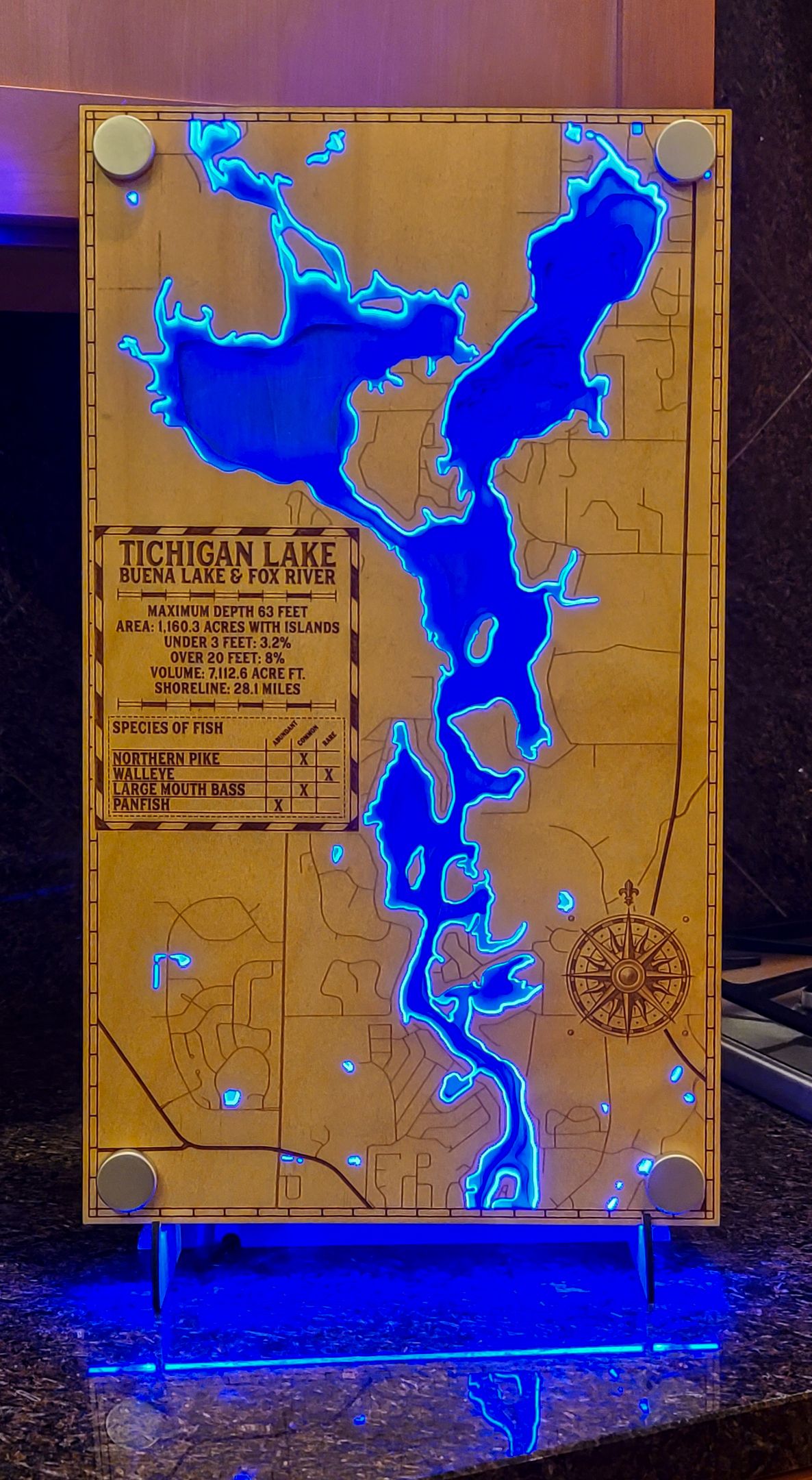 Edge Lit Bathymetric Map Using LED Standoffs : 7 Steps (with Pictures ...