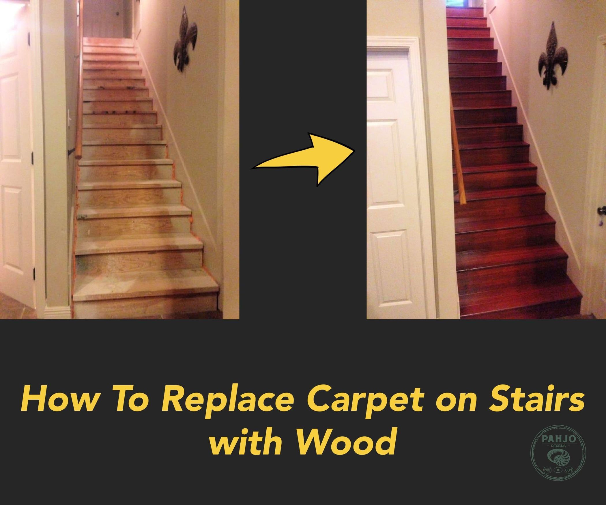 How to Replace Carpet on Stairs With Wood (Cheapest Method) : 12 Steps ...