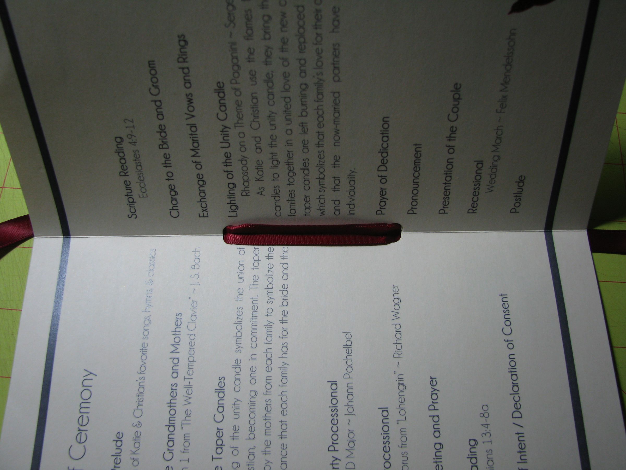 Tying Ribbons Onto Ceremony Programs : 5 Steps - Instructables