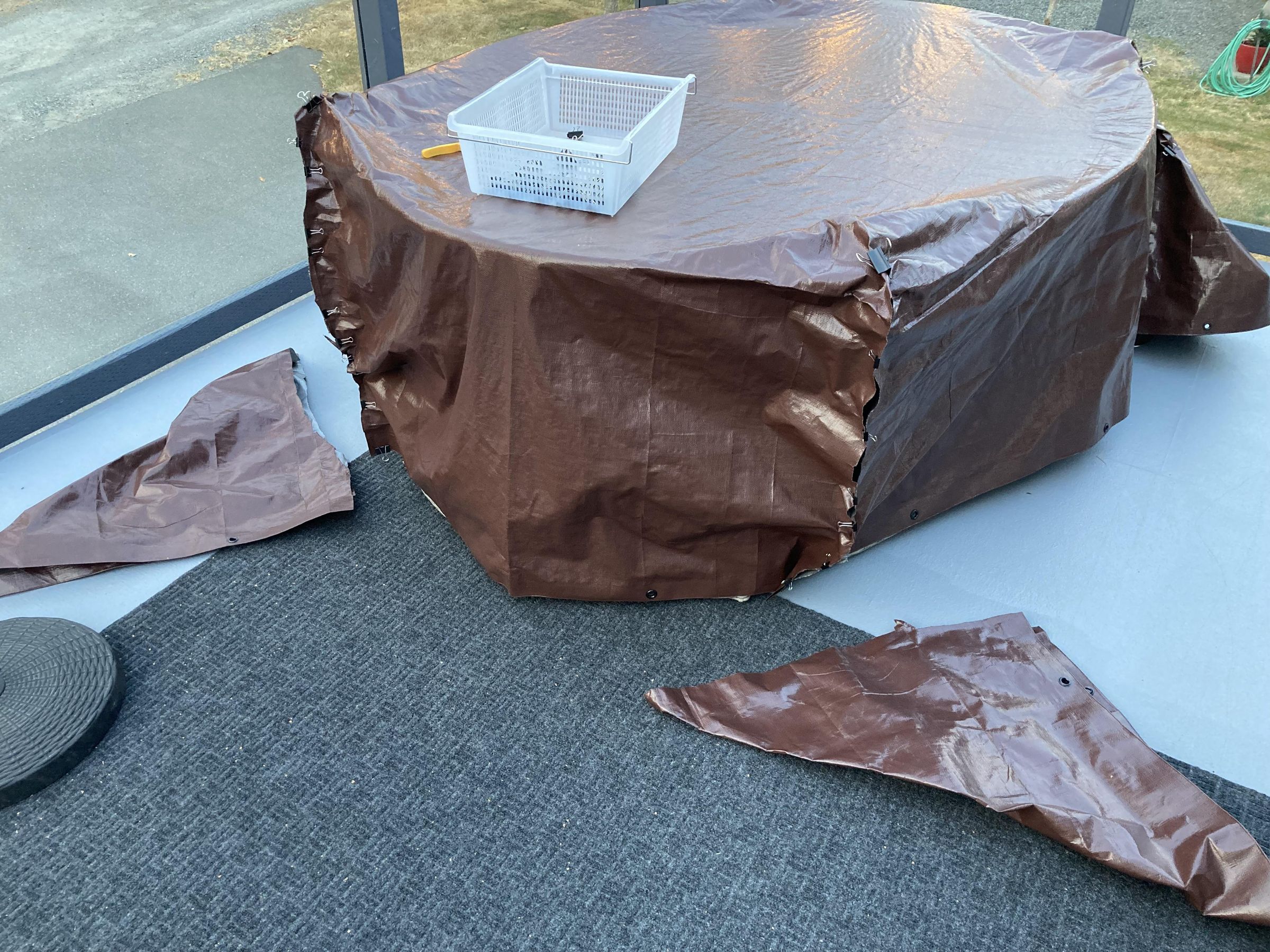 Tarp Outdoor Patio Furniture Cover- With Fused Tarp Seams by Melting ...