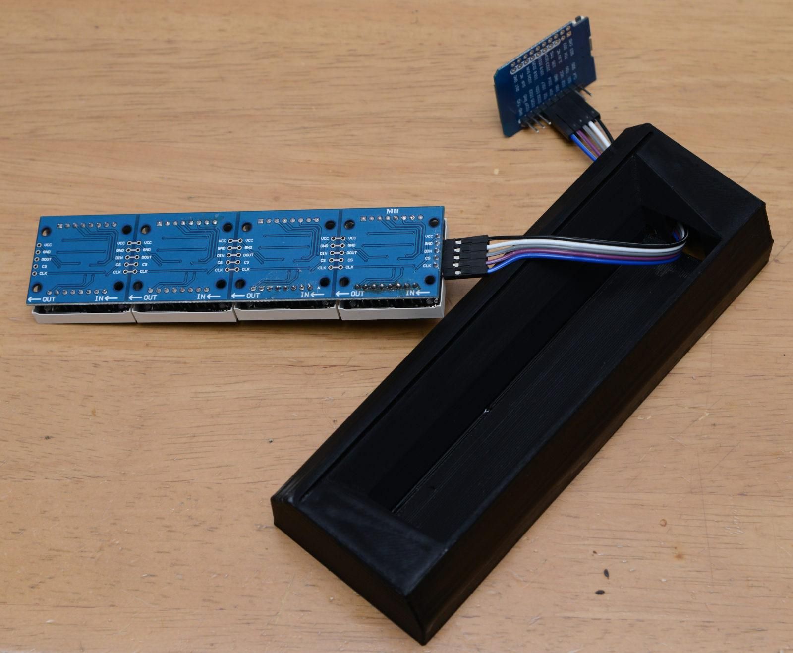 HUD-like WiFi Sync Clock / Transparent Dot Matrix Display : 3 Steps ...