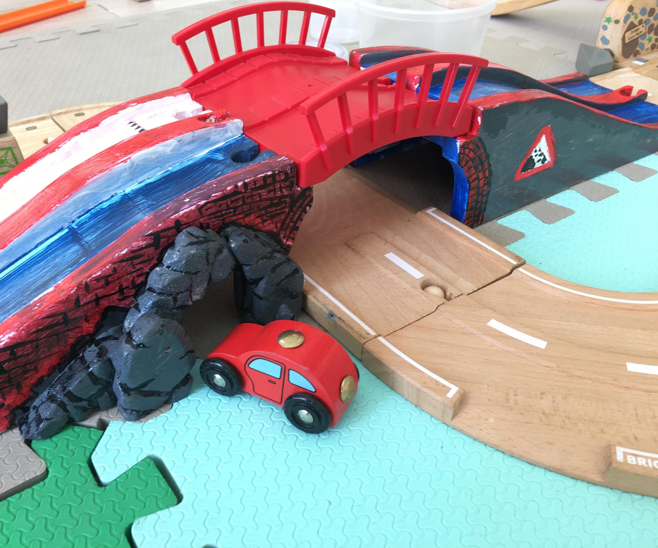 Bridge for Wooden Train Set and Roadways (Brio Toys Compatible). : 5 ...