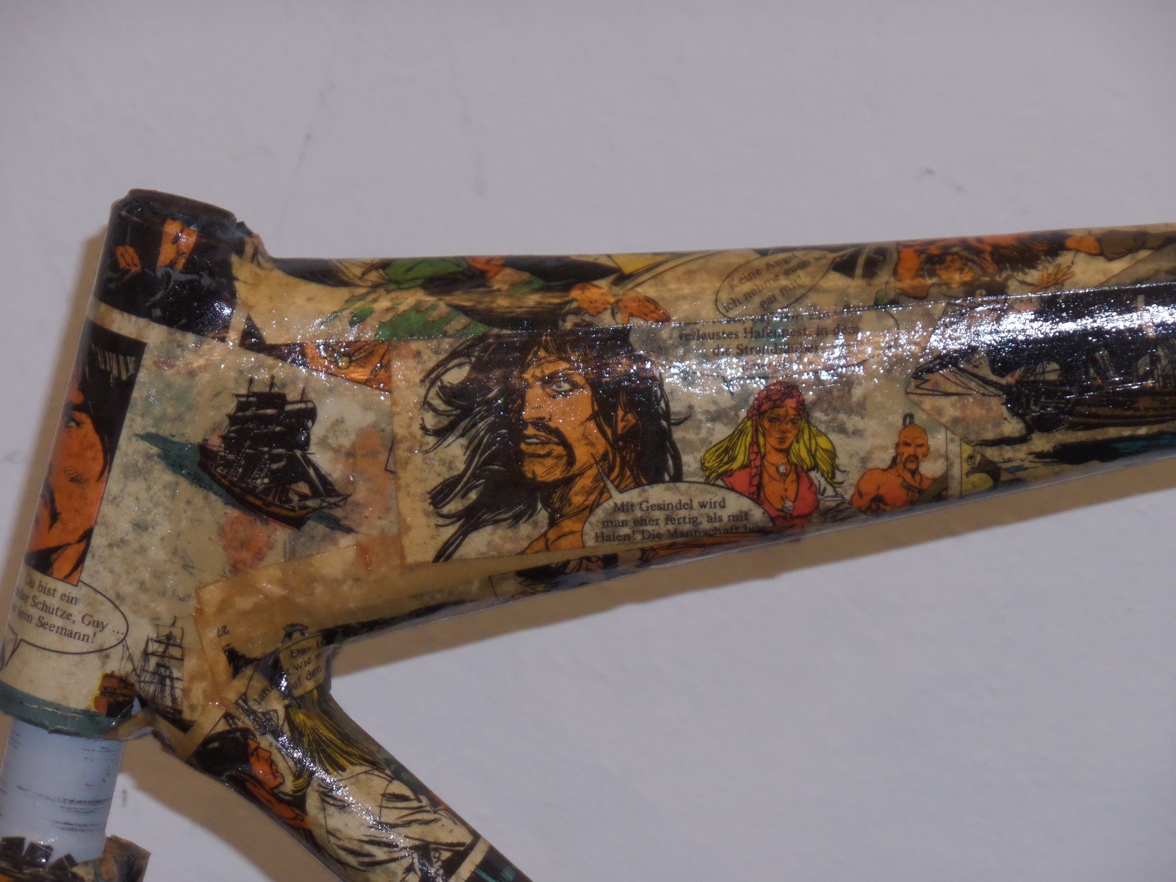 Cover a Bike Frame With Comics (or Other Paper) : 4 Steps (with ...
