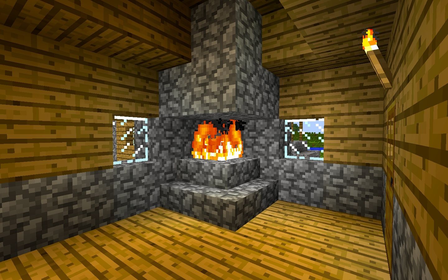How to Make a Fireplace That Won't Burn Your House Down in Minecraft ...
