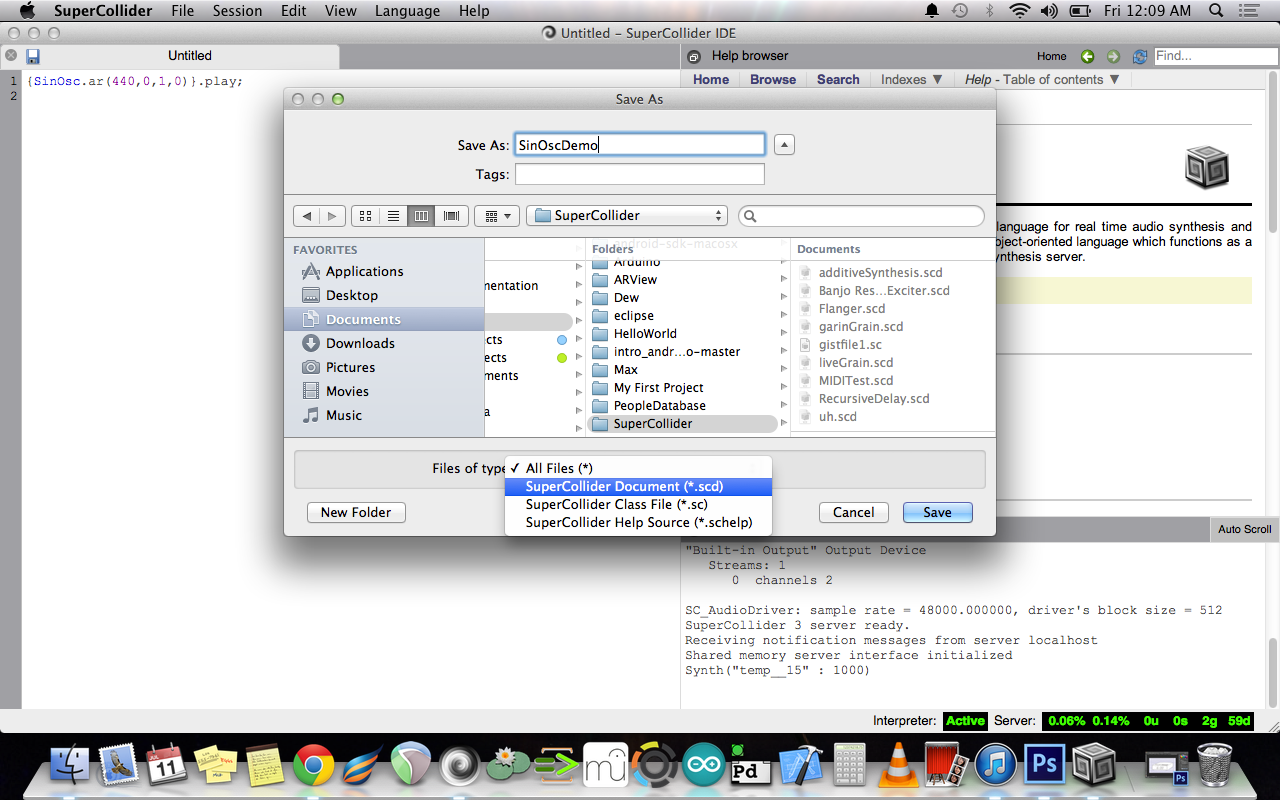 SuperCollider: Your First Oscillator : 5 Steps - Instructables