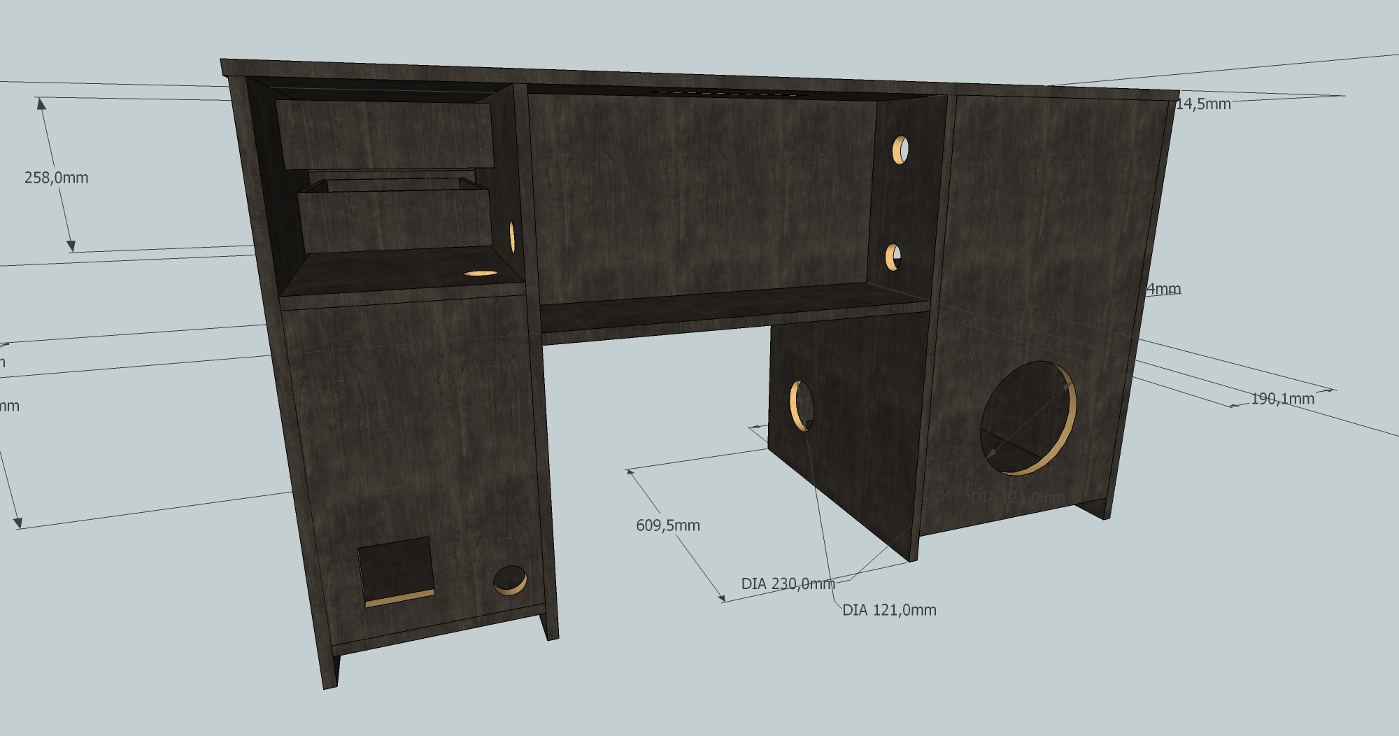 Multimedia Desk With Built in Subwoofer : 8 Steps (with Pictures ...