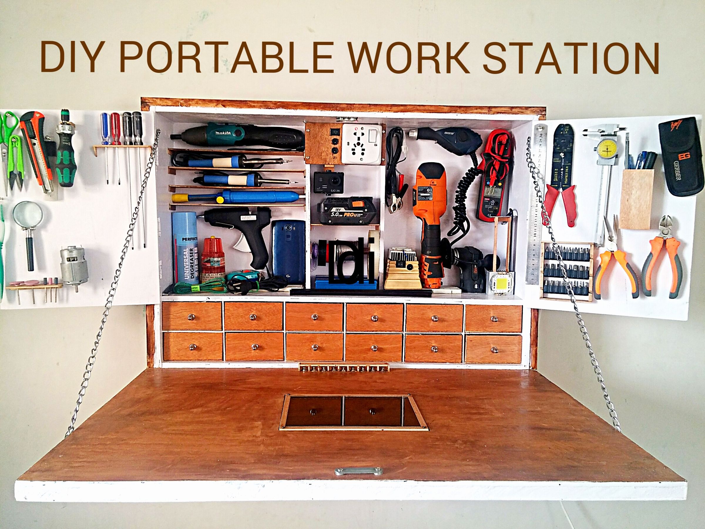 DIY PORTABLE WORK STATION : 13 Steps (with Pictures) - Instructables