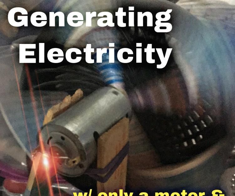 Generating Electricity W/ Only a Motor & Household Supplies : 5 Steps ...
