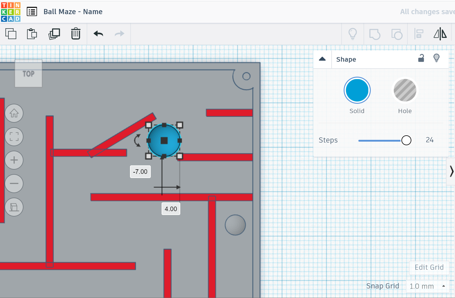 Moving Ball Maze - Tinkercad Student Project : 13 Steps (with Pictures ...