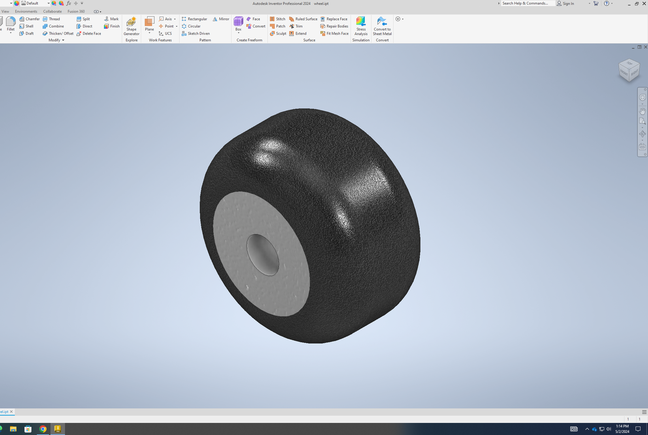How to Make a 5 Inch Wheel in Autodesk Inventor : 12 Steps - Instructables