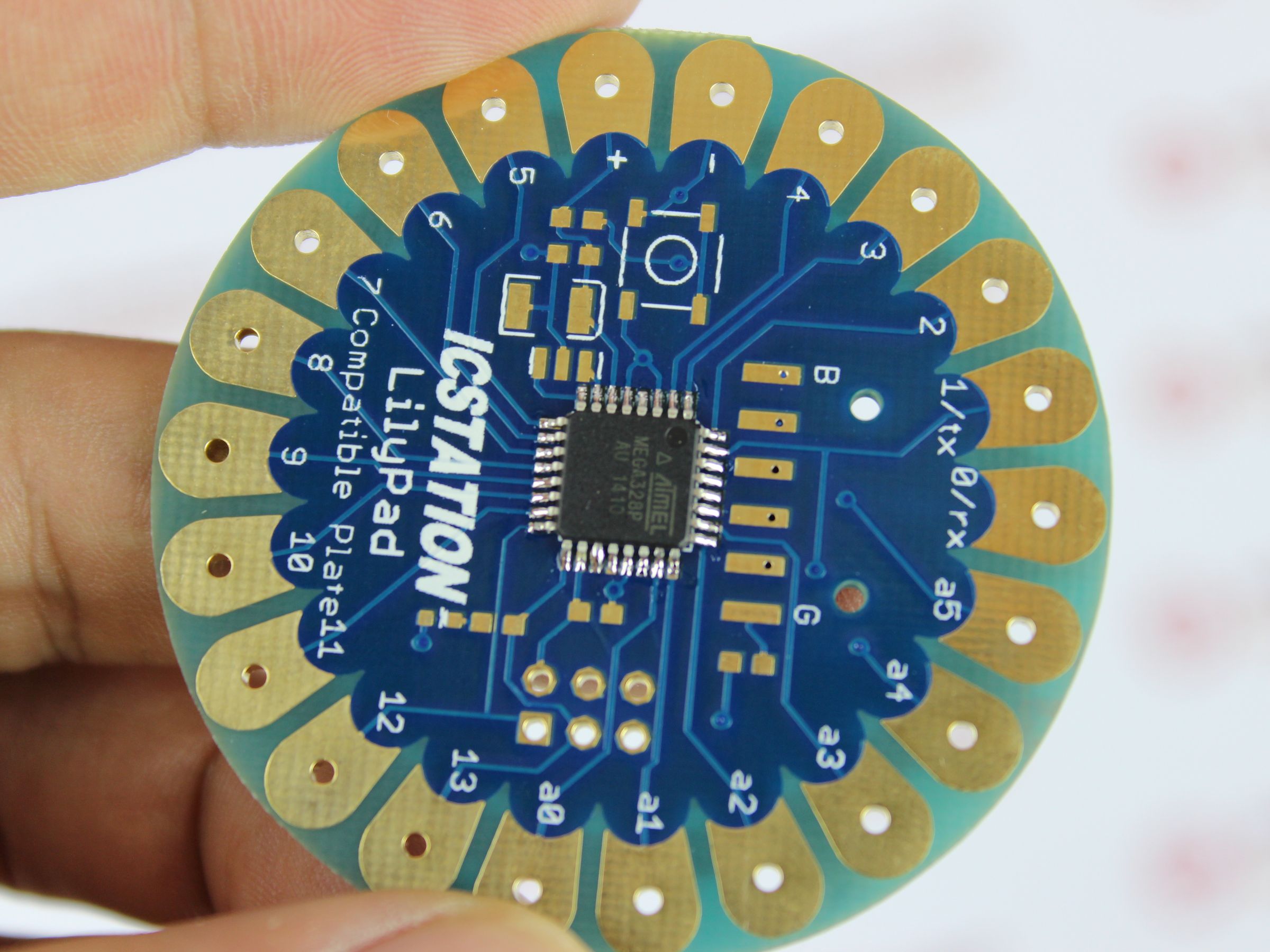 DIY Steps of ICStation Lilypad PCB Circuit Board Compatible Arduino : 9 ...