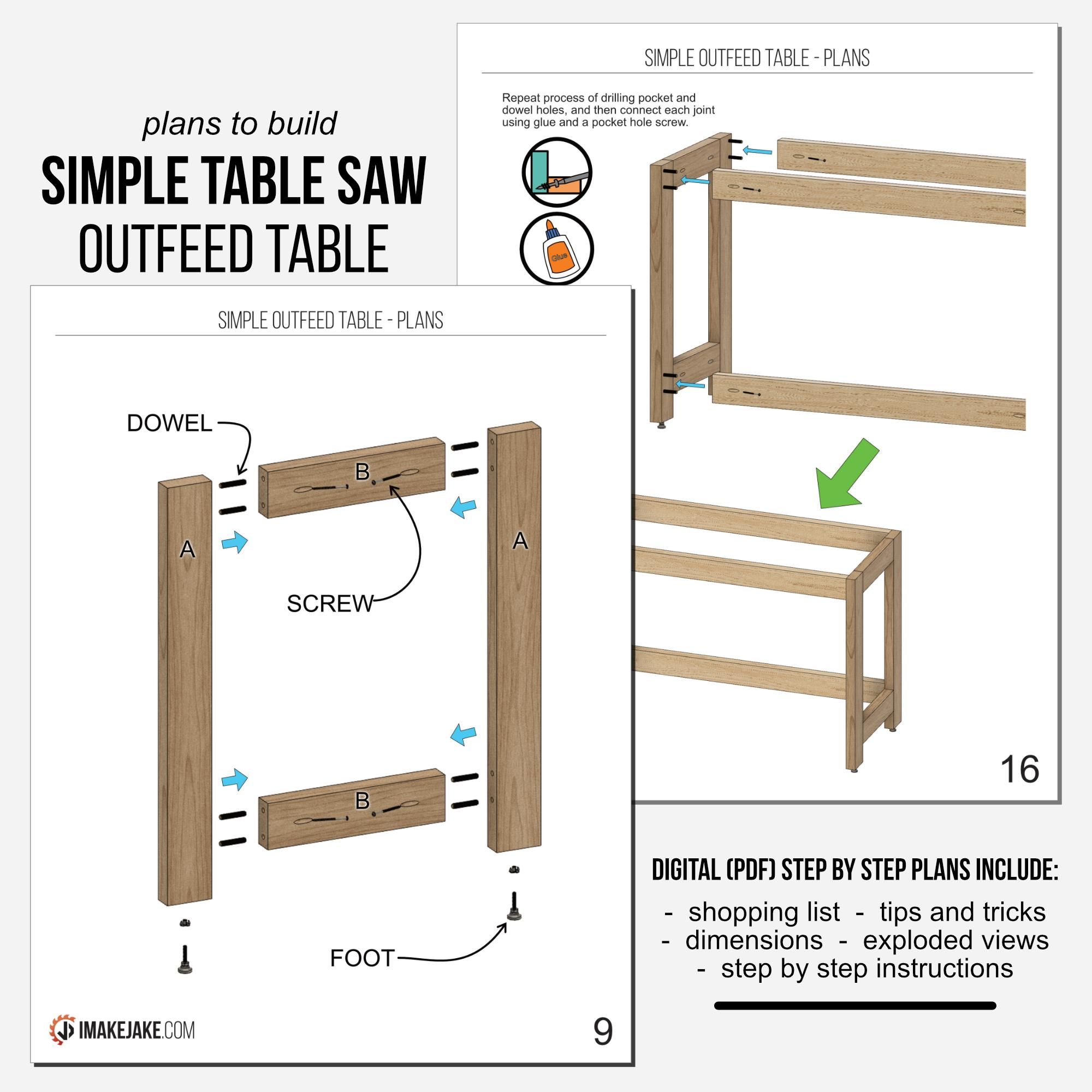Simple Outfeed Table for the Table Saw : 12 Steps (with Pictures ...