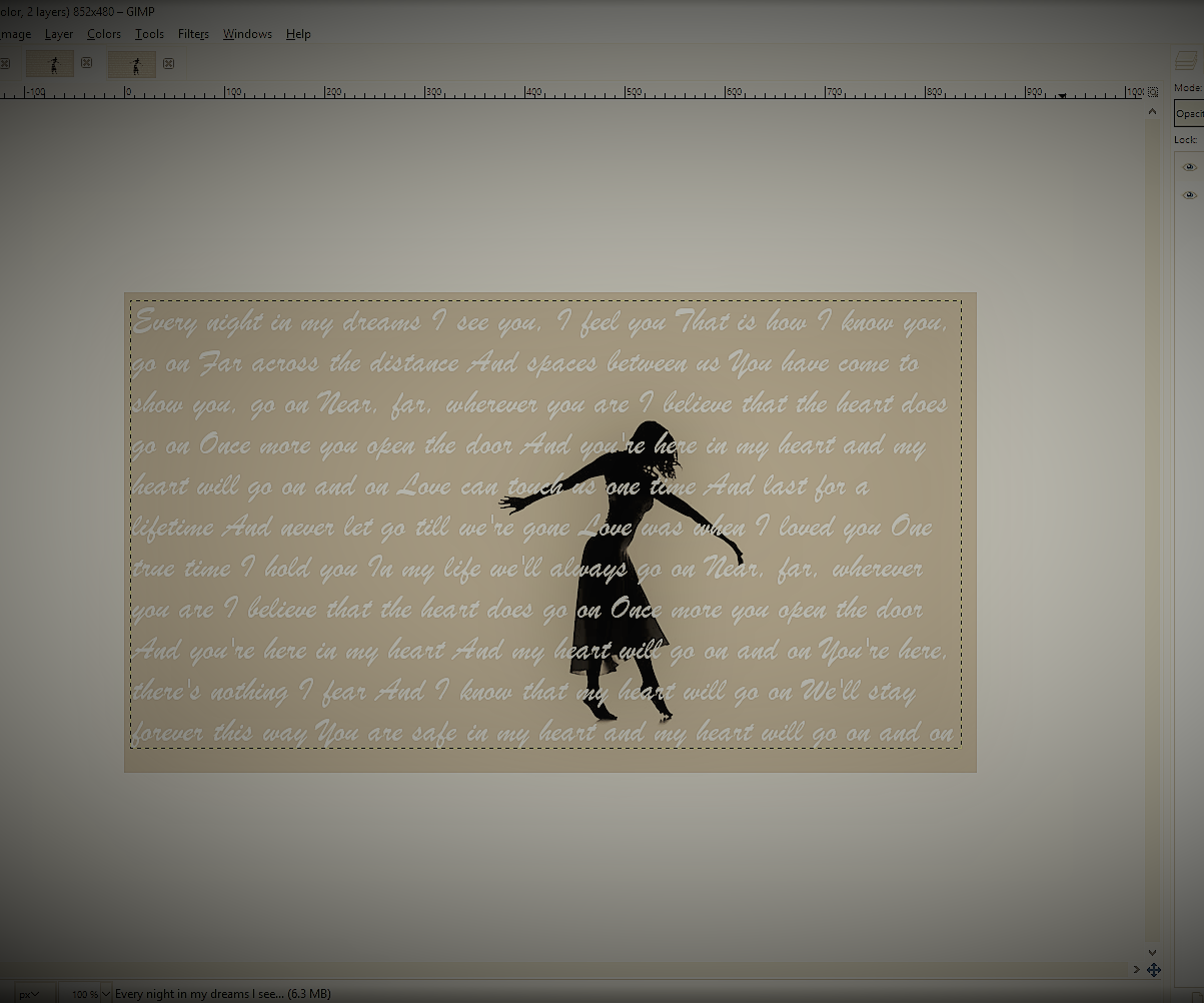 Lyric/Quote Gimp Project : 8 Steps - Instructables