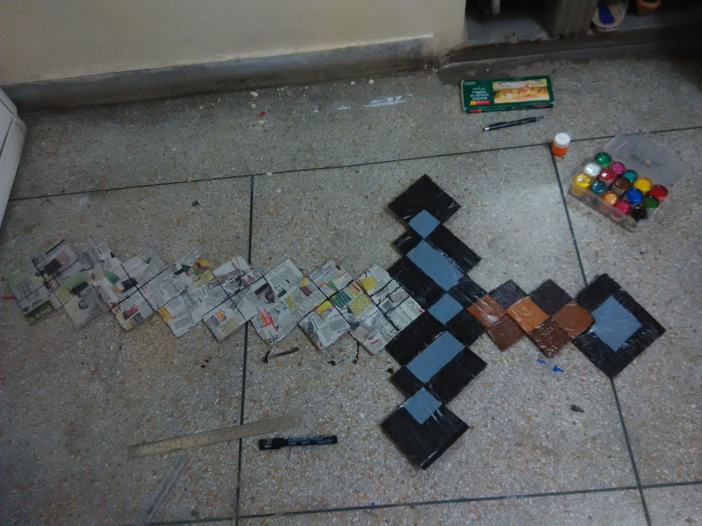 LIFE SIZE MINECRAFT SWORD WALL PIECE. : 10 Steps (with Pictures ...