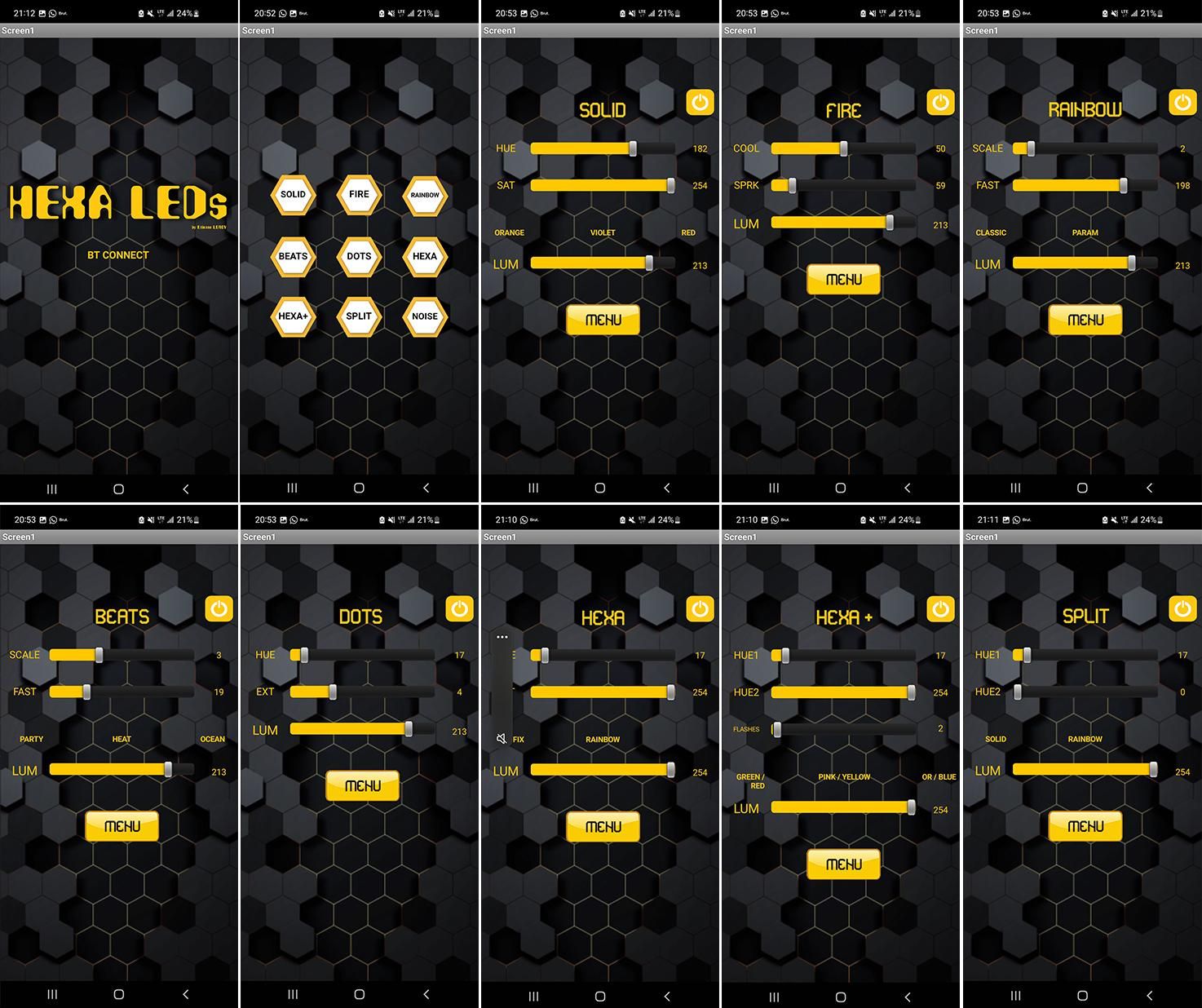 HEXA LEDs - Bluetooth Controlled Glowing Hexagons : 17 Steps (with ...
