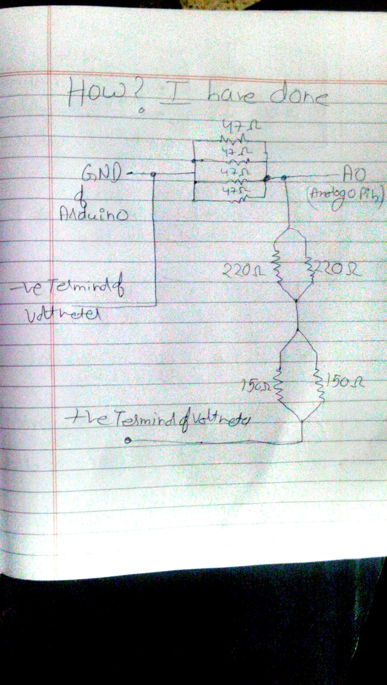 Voltmeter Using Arduino and Some Resistor Circuits - Instructables